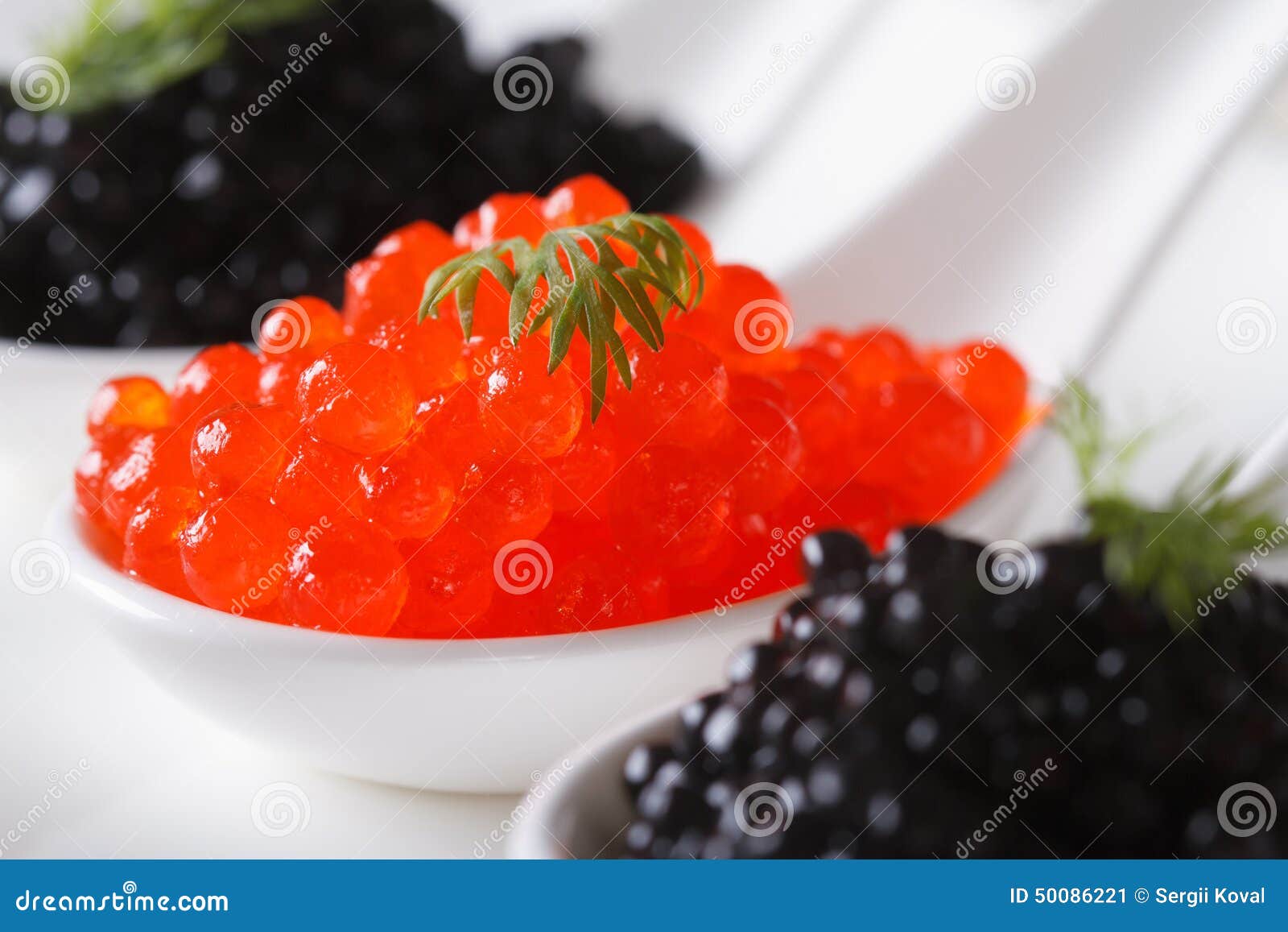 Caviar Red Fish Piled Pile Top View Isolated On White Background ...