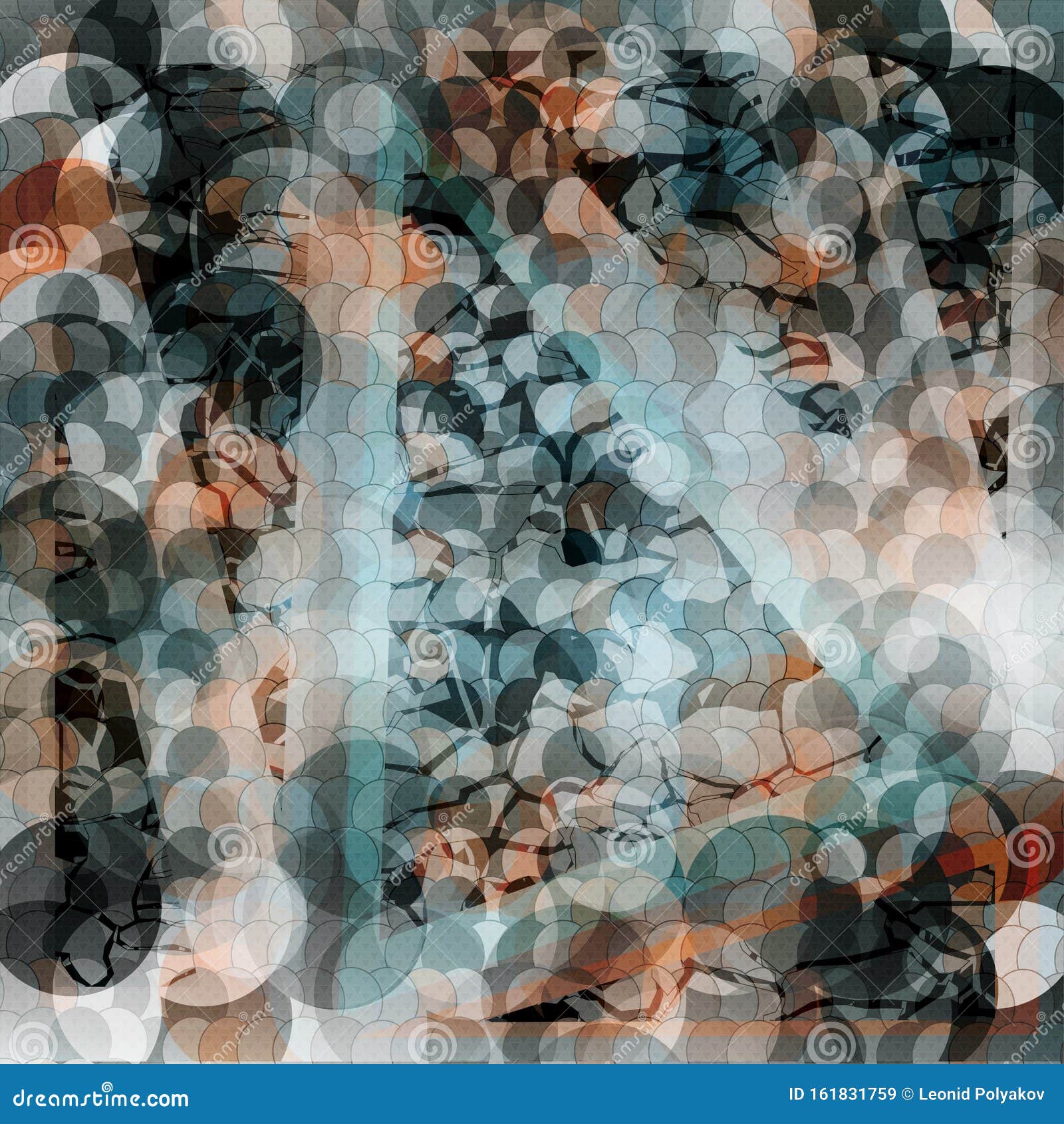 Delicate Abstract Geometric Background. Colored Circles and Lines ...