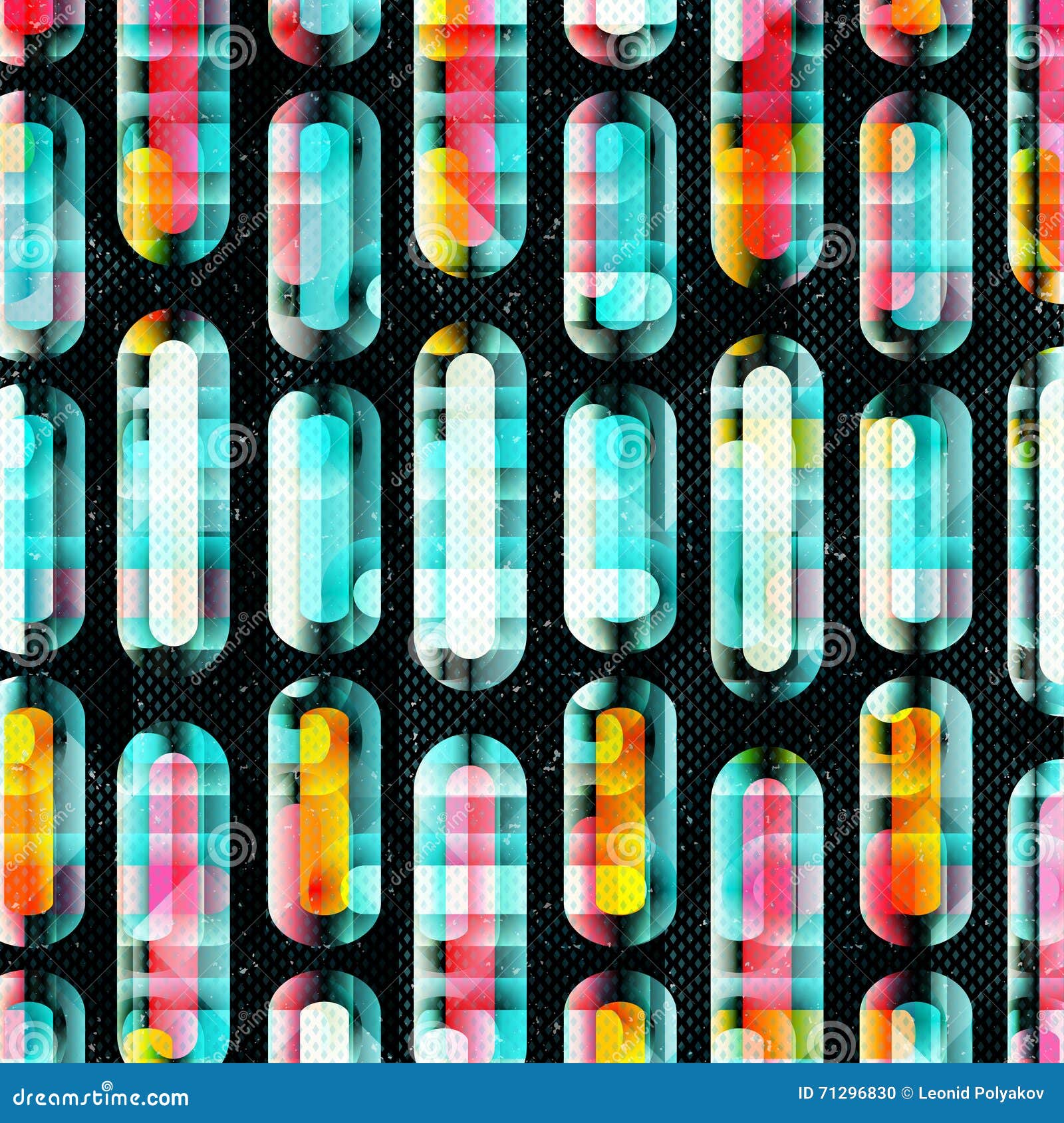 Delicate Abstract Geometric Background. Colored Circles and Lines ...