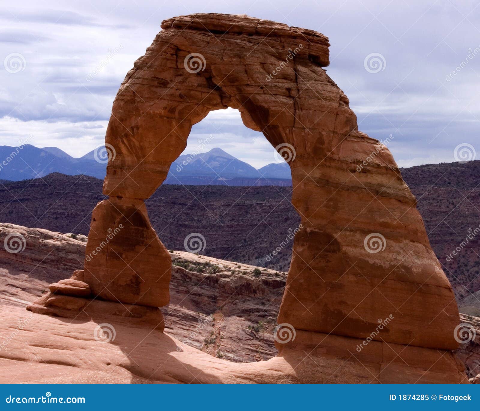 Delicate Arch stock image. Image of arches, unique, summer - 1874285