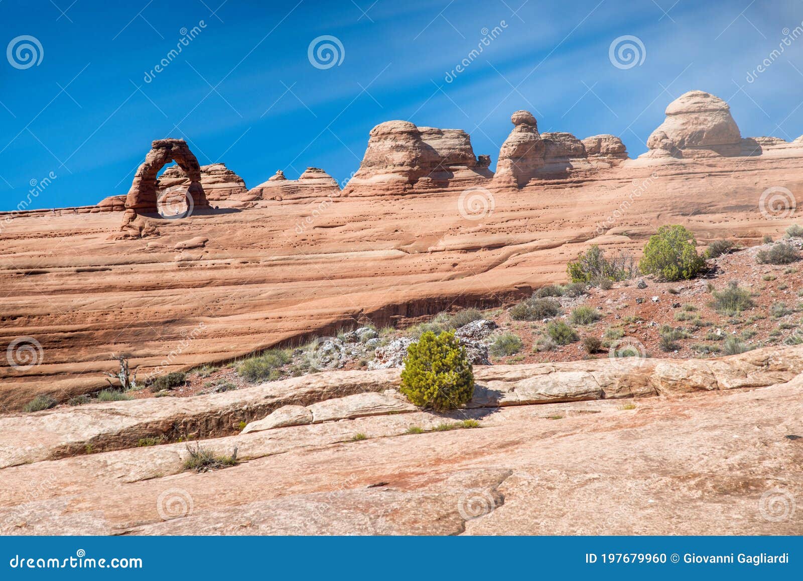 Delicate Arch As Seen from Lower Viewpoint, Arches National Park Stock ...