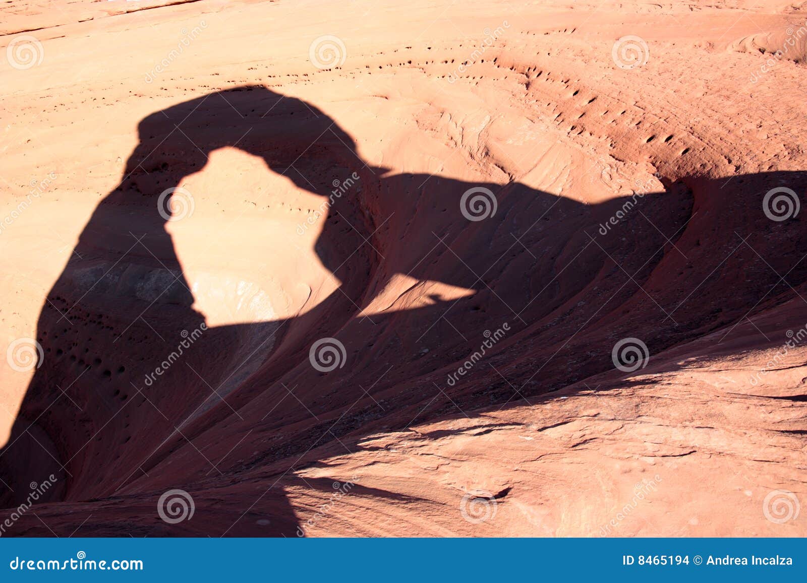Delicate Arch shadow stock photo. Image of desert, arches - 8465194