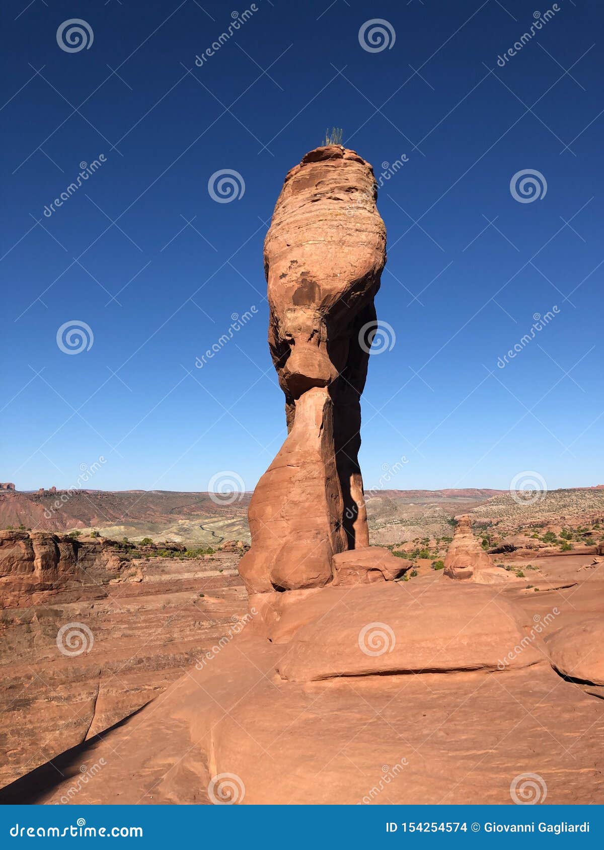 Delicate Arch Side View, Arches National Park, UT Stock Photo - Image ...