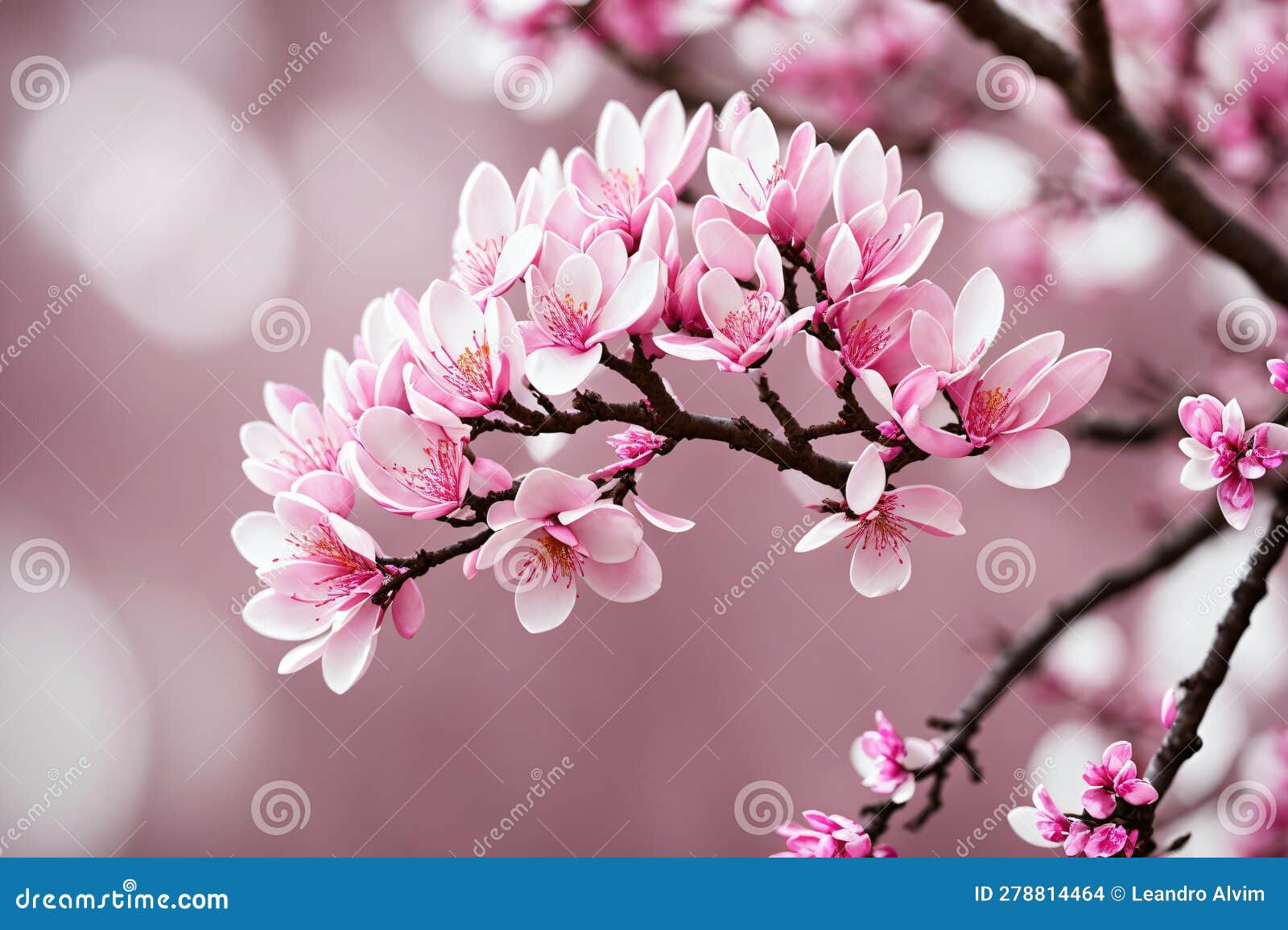 The Delicate Beauty of a Bonsai Magnolia Tree.AI Generated Stock ...
