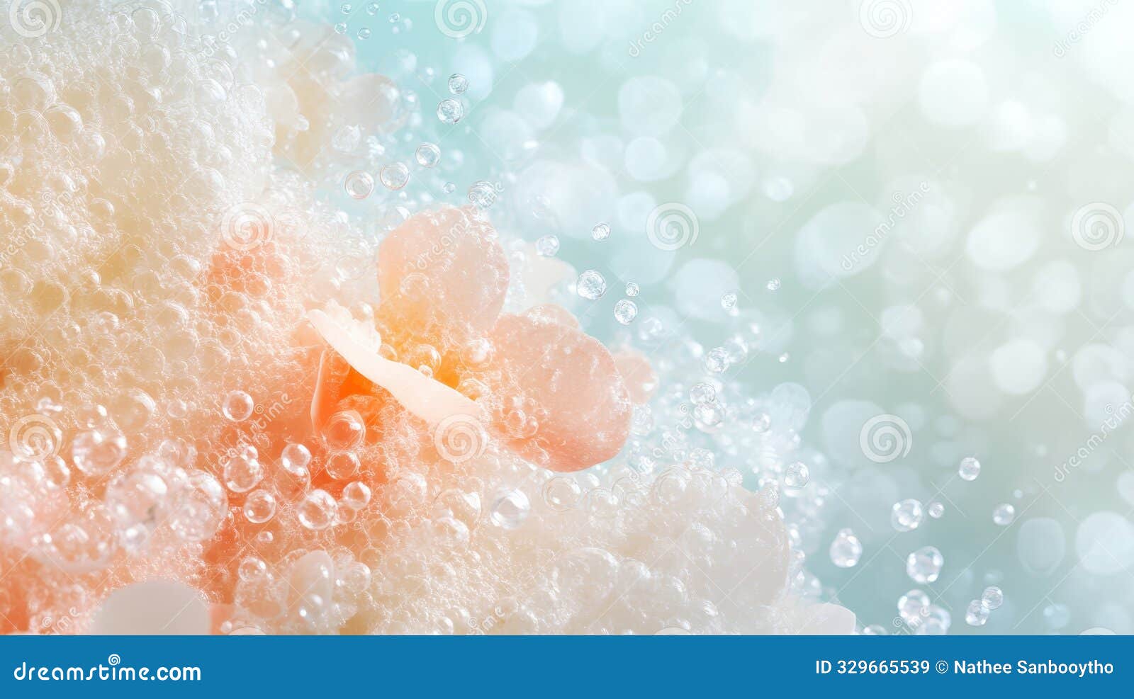 Effervescent Bubbles Frame In The Form Of Heart. Soap Foam Isolated On ...