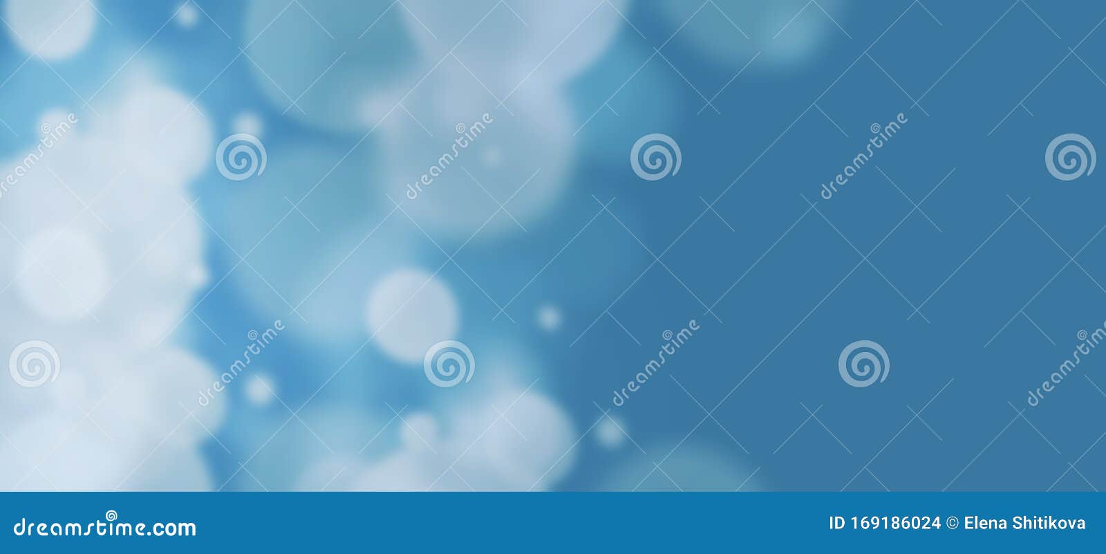 Delicate Blue Background with Soft Bokeh Circles. the Atmosphere is ...