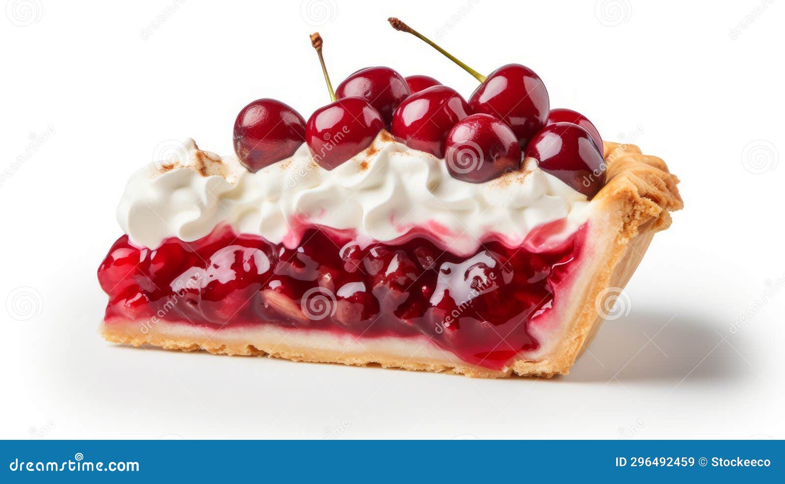 Delicate Cherry Pie Slice in Stunning 8k Composition Stock Illustration ...