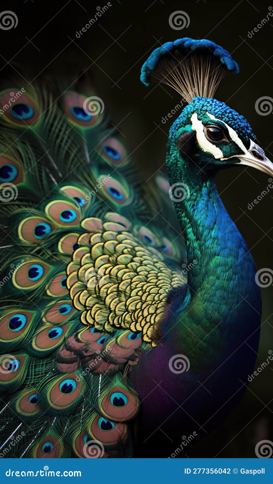 A Delicate Colorful Peacock, Highly Detailed, AI Generative Stock ...