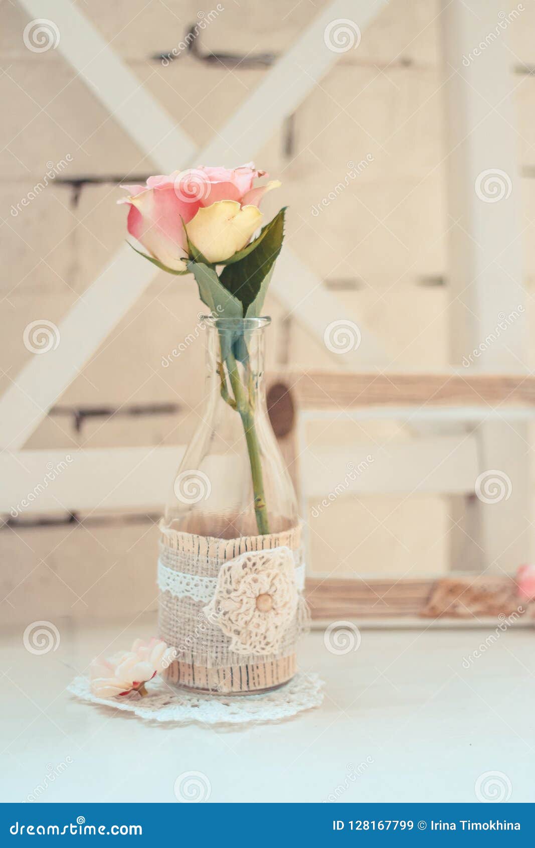 Delicate Composition with Flowers in a Vase Stock Image - Image of ...