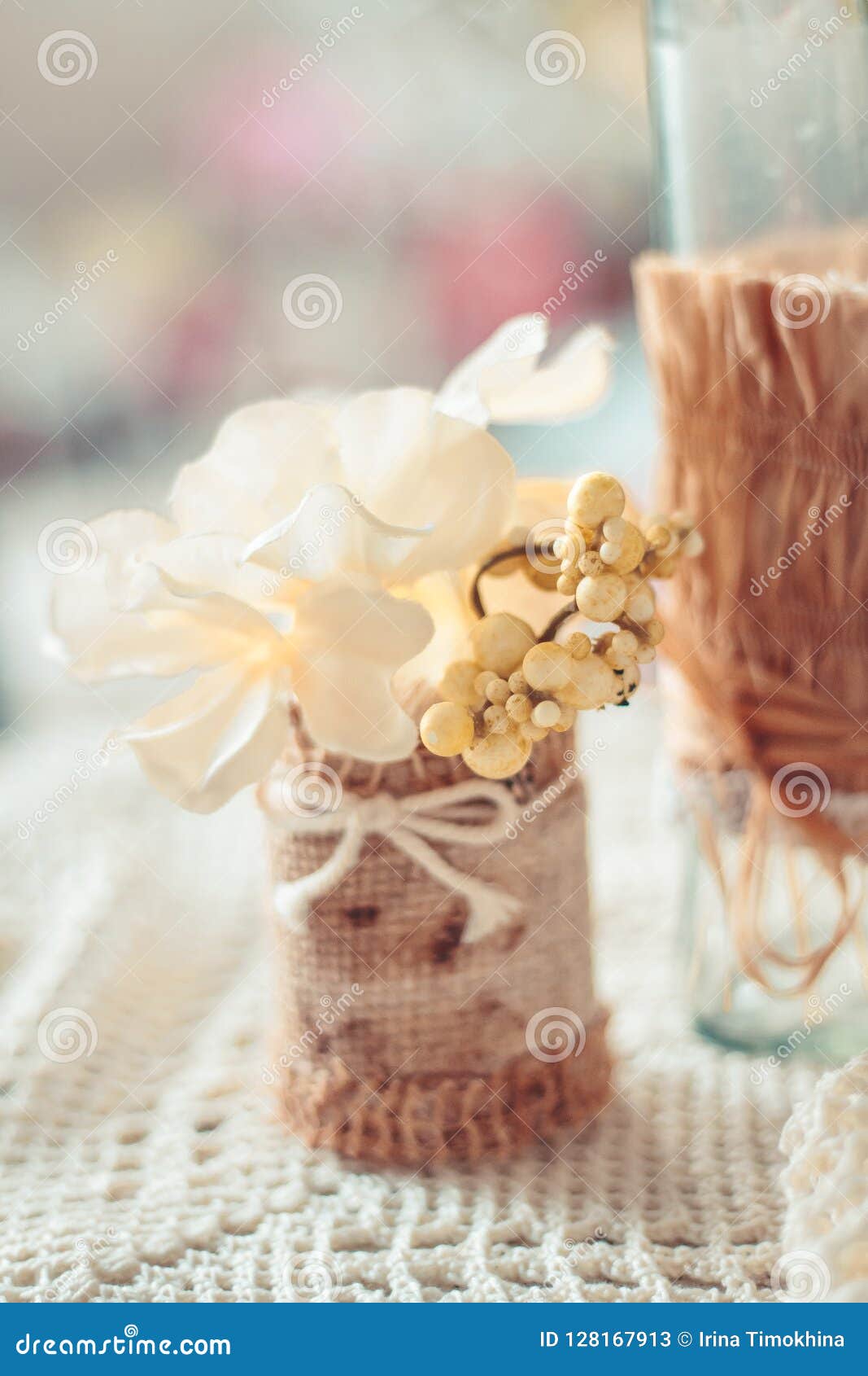 Delicate Composition with Flowers in a Vase Stock Image - Image of ...
