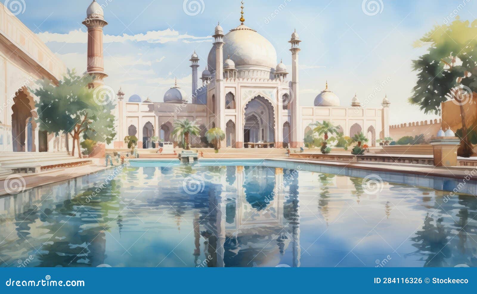 Delicate Constructions: a Beautiful Mosque Painting with Soft ...