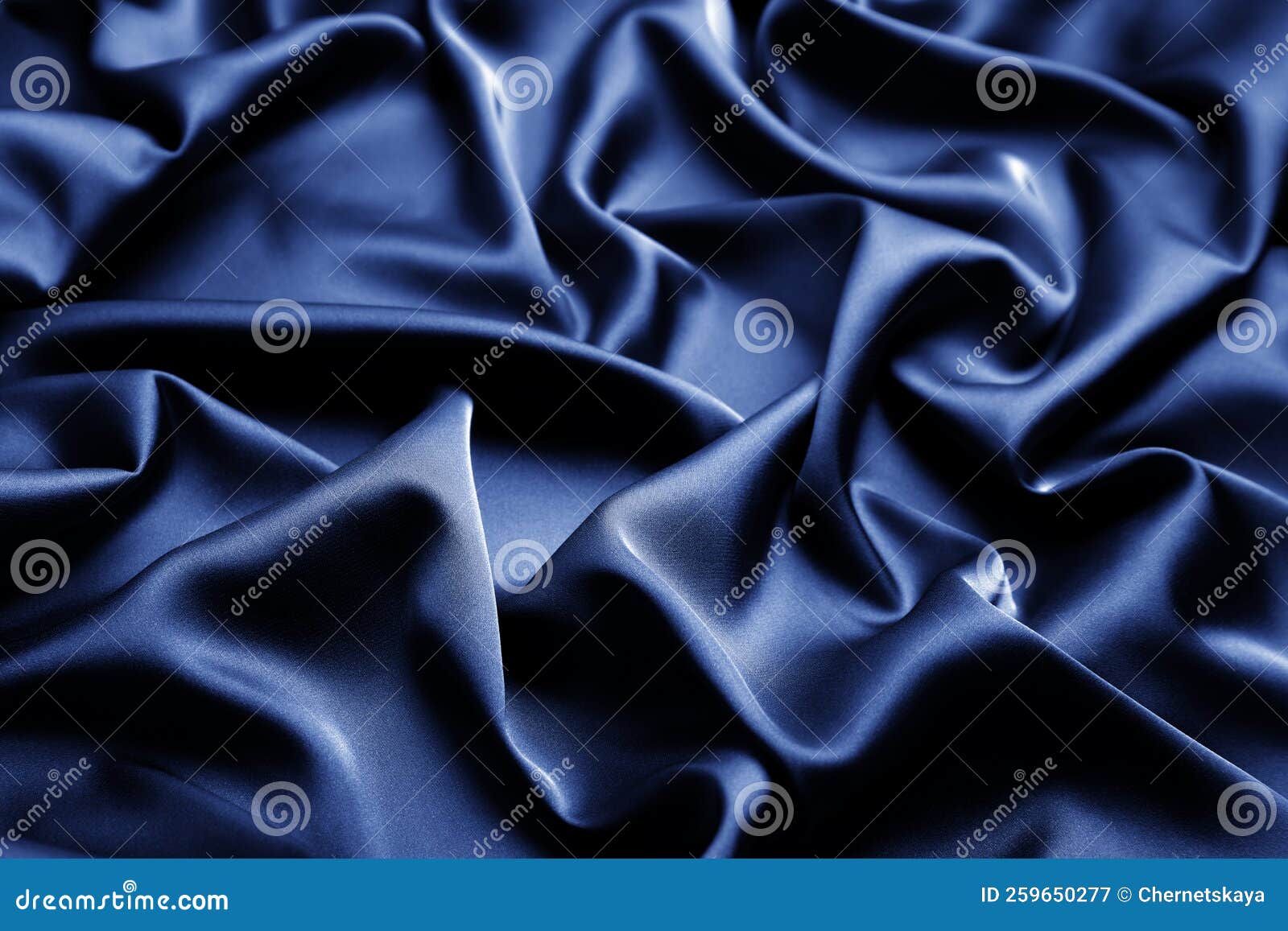Delicate Dark Blue Silk Fabric As Background, Closeup View Stock Image ...
