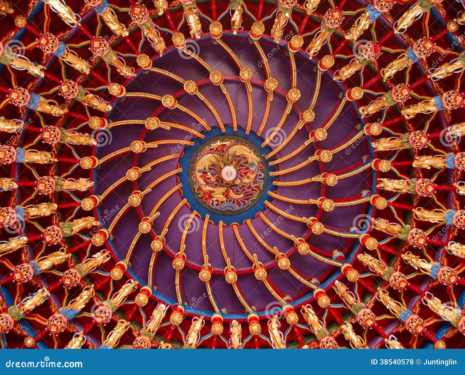 Delicate Ceiling Design/decoration in Chinese Buil Stock Photo - Image ...