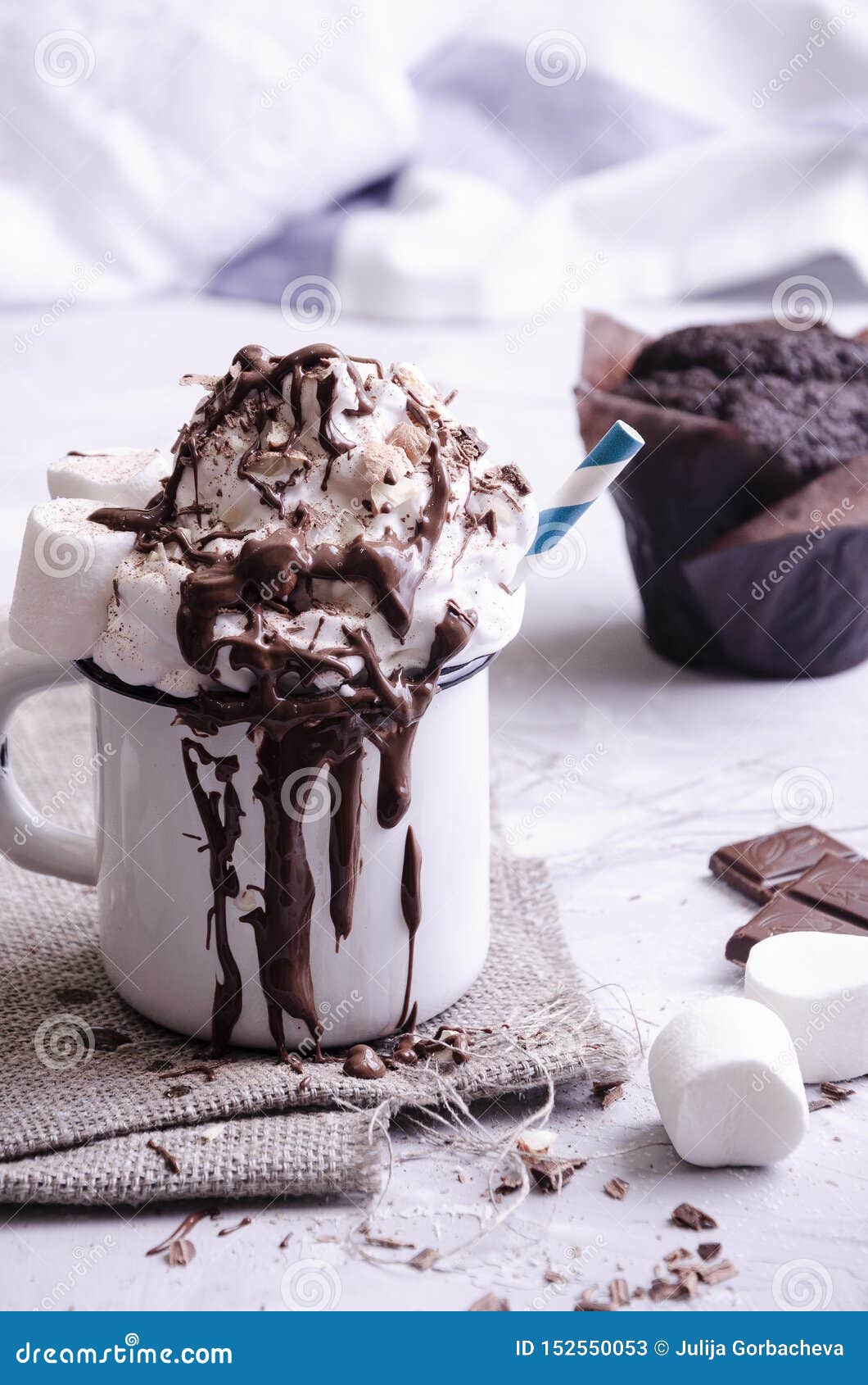 Delicate Dessert with Cream, Powdered Sugar and Berries Stock Image ...