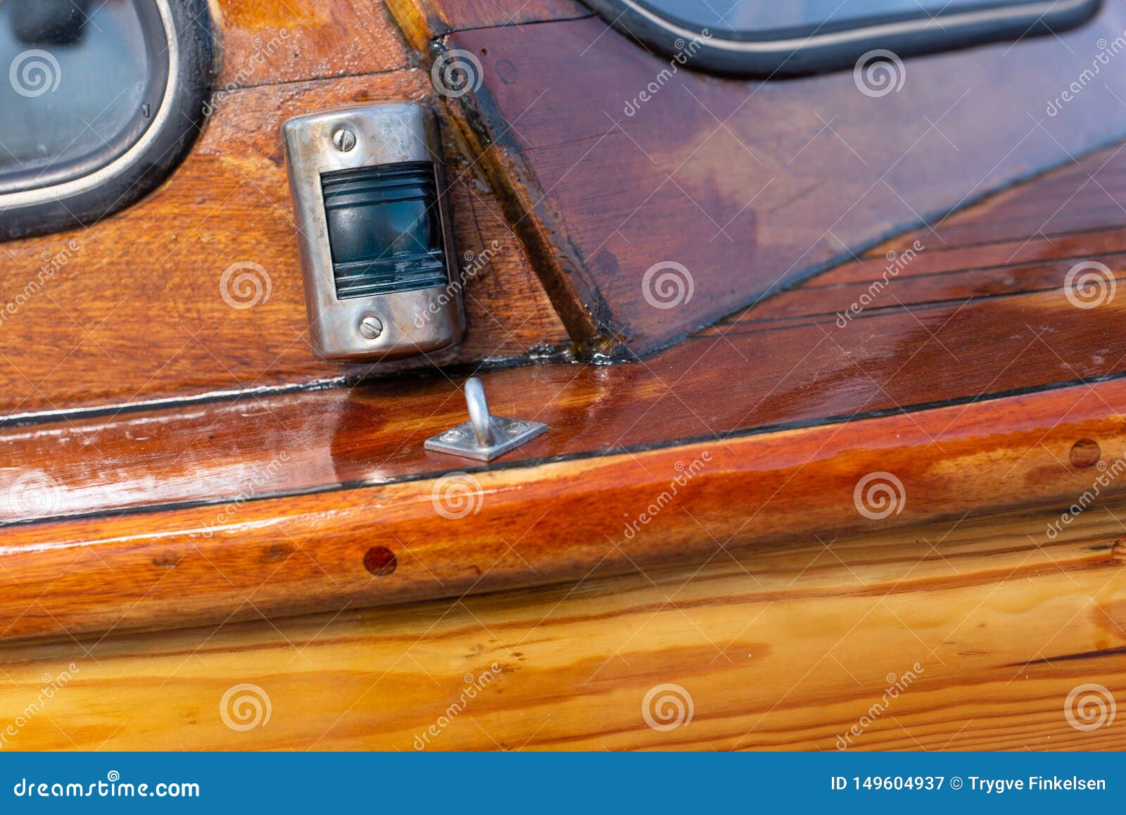 Delicate Details of a Hand Made Wooden Boat Stock Image - Image of ...