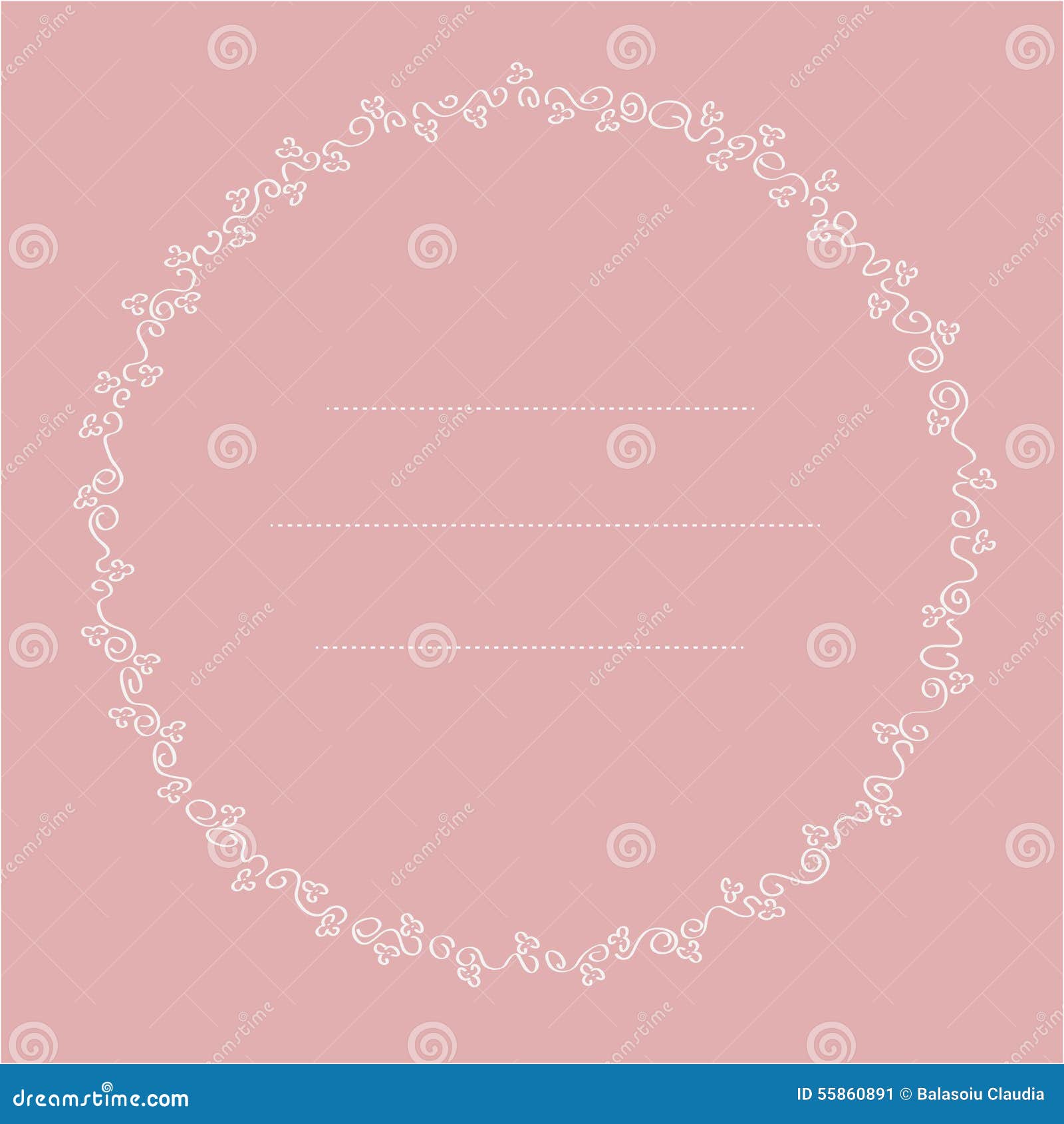 Delicate floral frame stock vector. Illustration of shape - 55860891