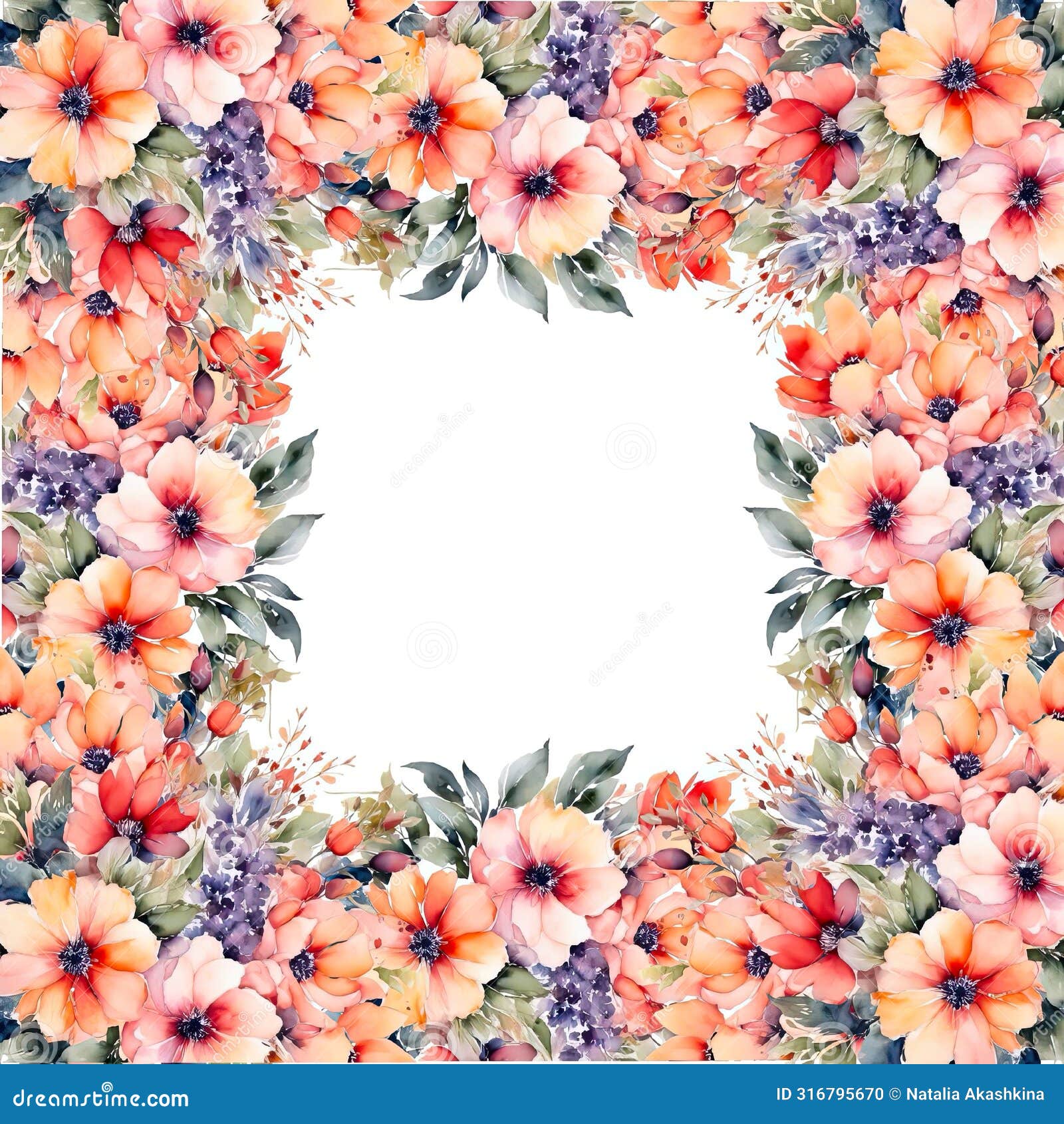 Delicate Floral Frame Suitable for Invitations, Cards, and Stationery ...
