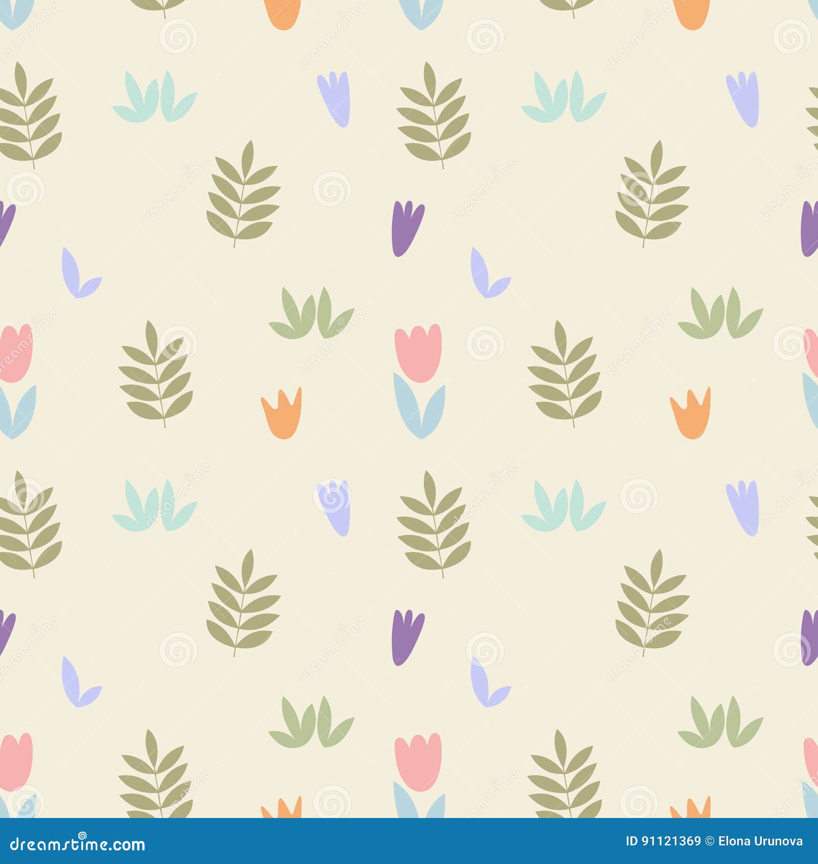 Delicate Floral Pattern. Vector Seamless Background Stock Vector ...