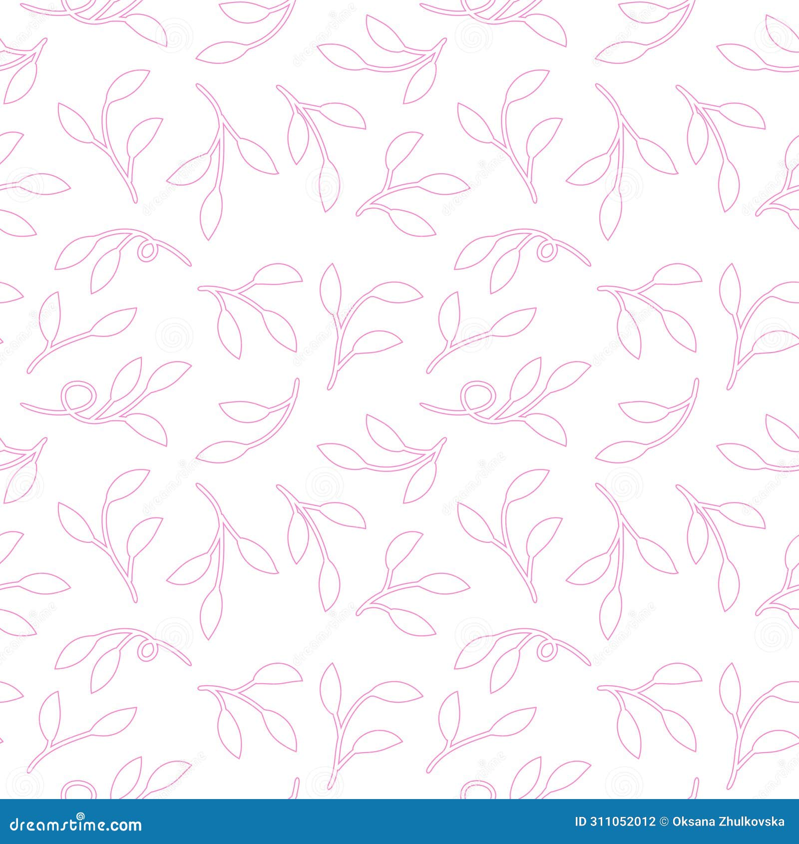 Delicate Floral Vine Seamless Pattern with Hand Drawn Plants Elements ...