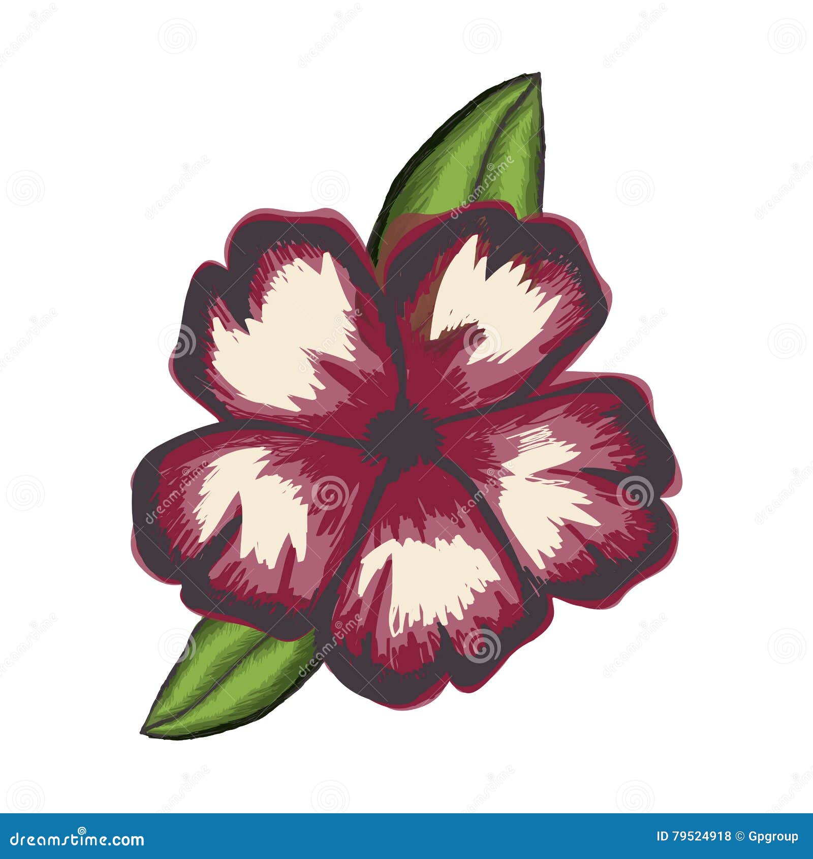 Delicate Flower Drawing Icon Image Stock Vector - Illustration of ...