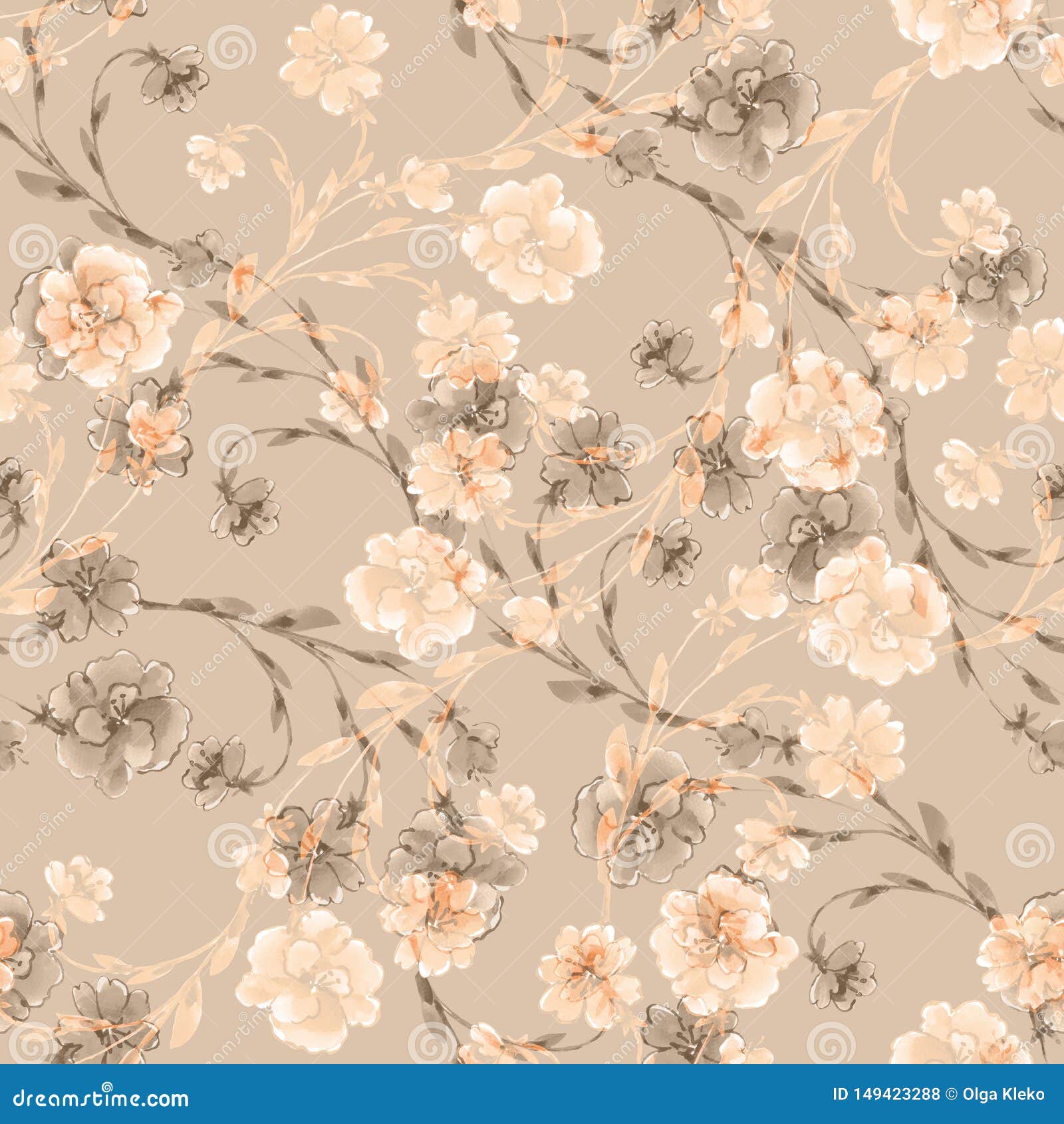 Beige Flower Background