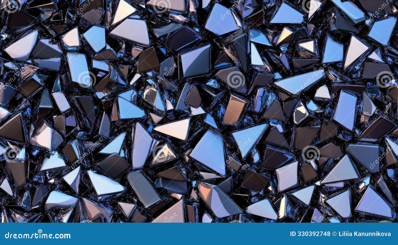 Delicate Fragments of Iridescent Glass Create a Captivating Seamless ...