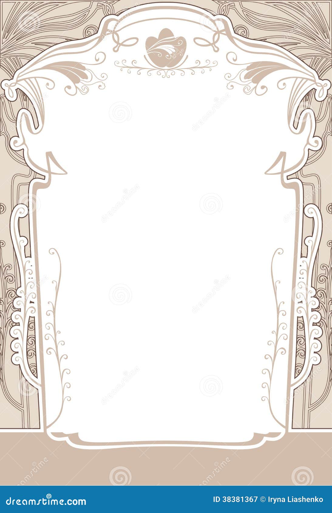 Delicate frame. stock vector. Illustration of romantic - 38381367