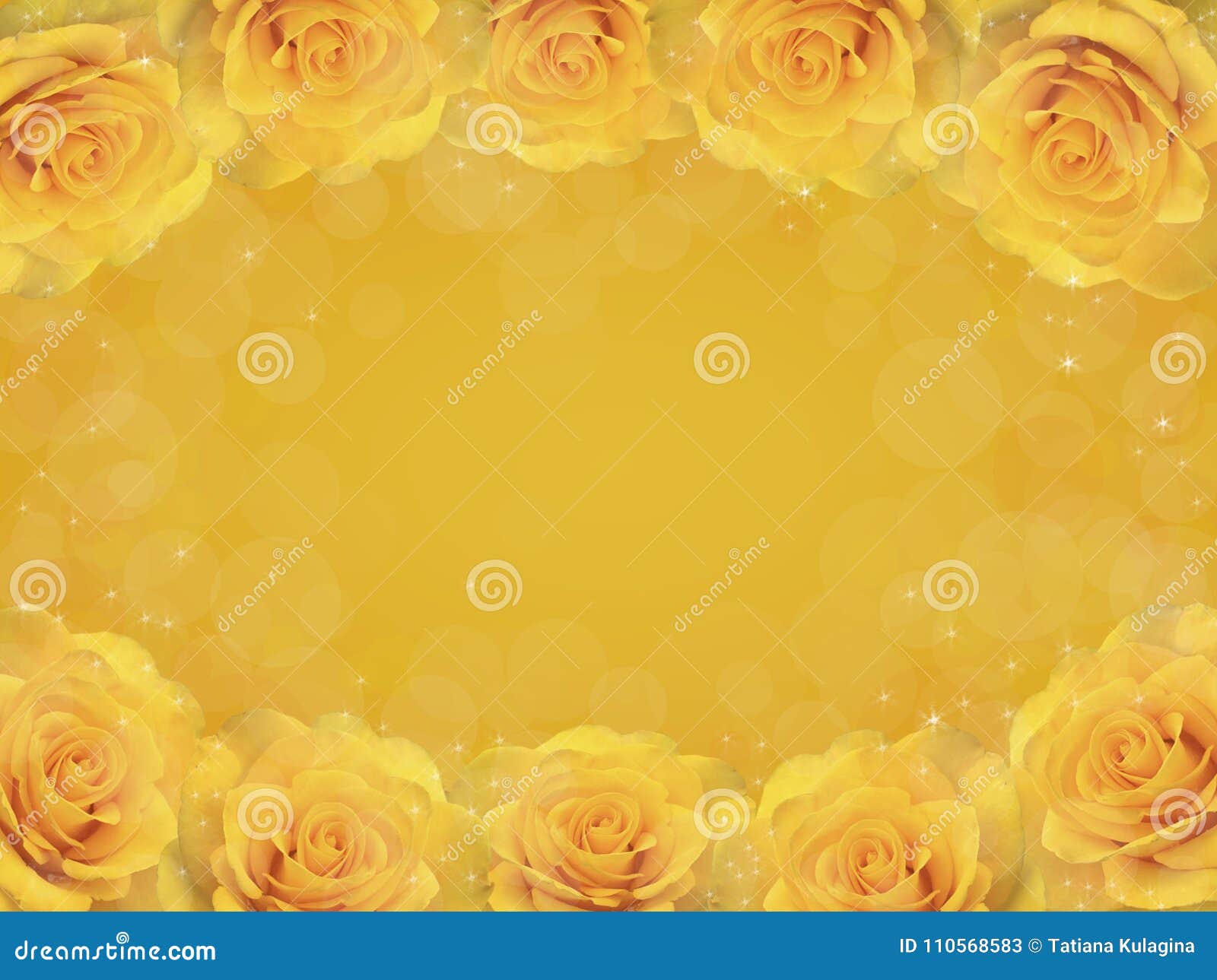 Frame of yellow roses. stock illustration. Illustration of event ...