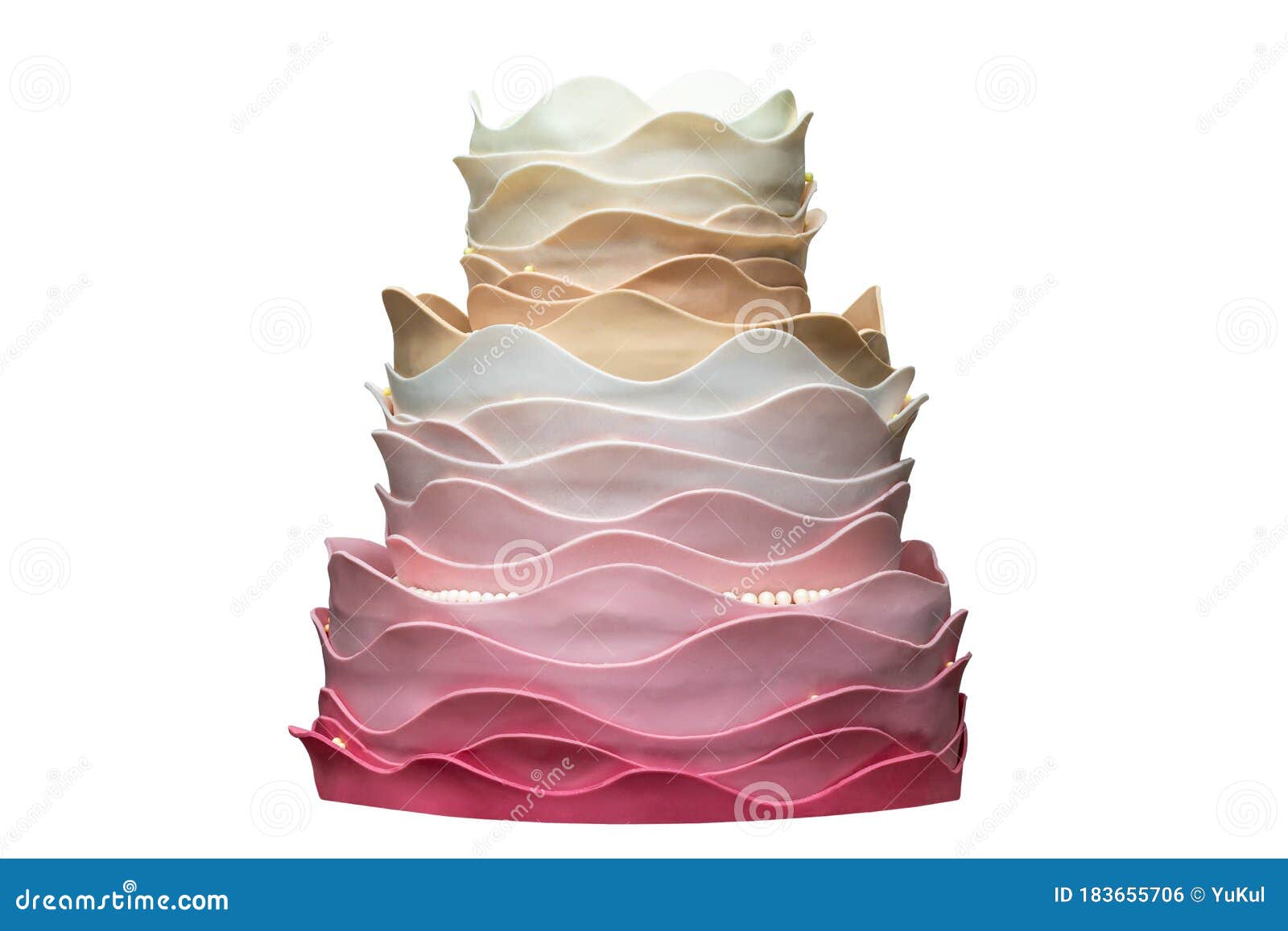 Delicate Gradient Wave Cake Stock Photo - Image of bakery ...