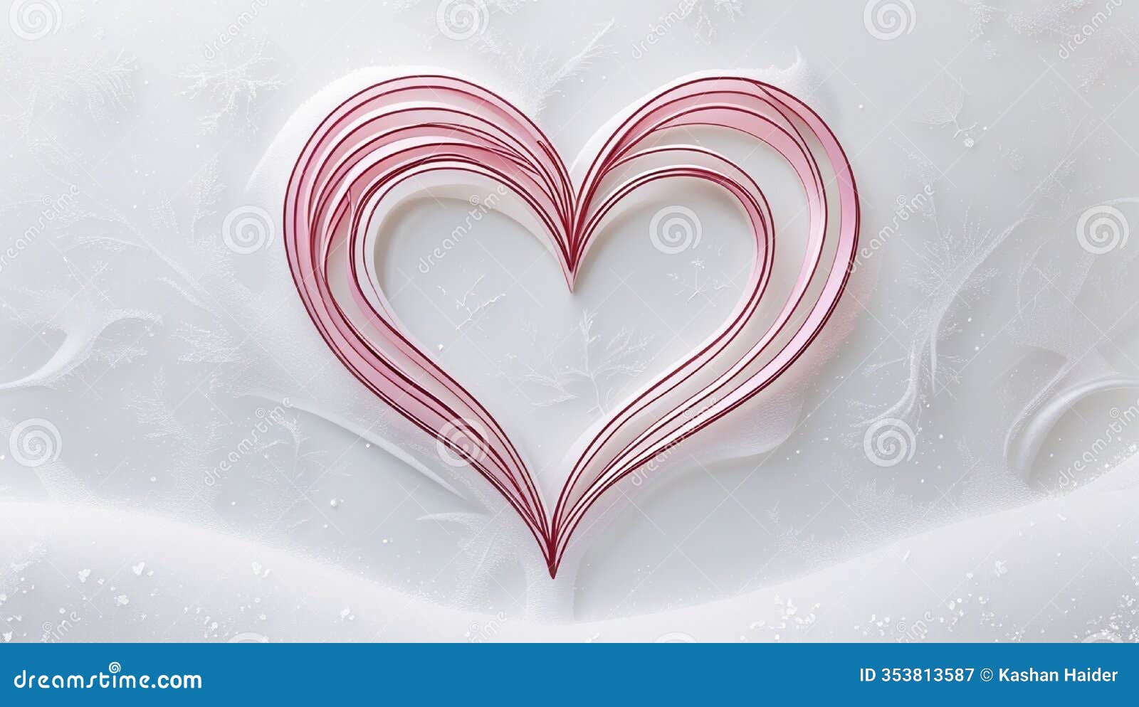 Delicate Heart in Cursive Script Stock Illustration - Illustration of ...