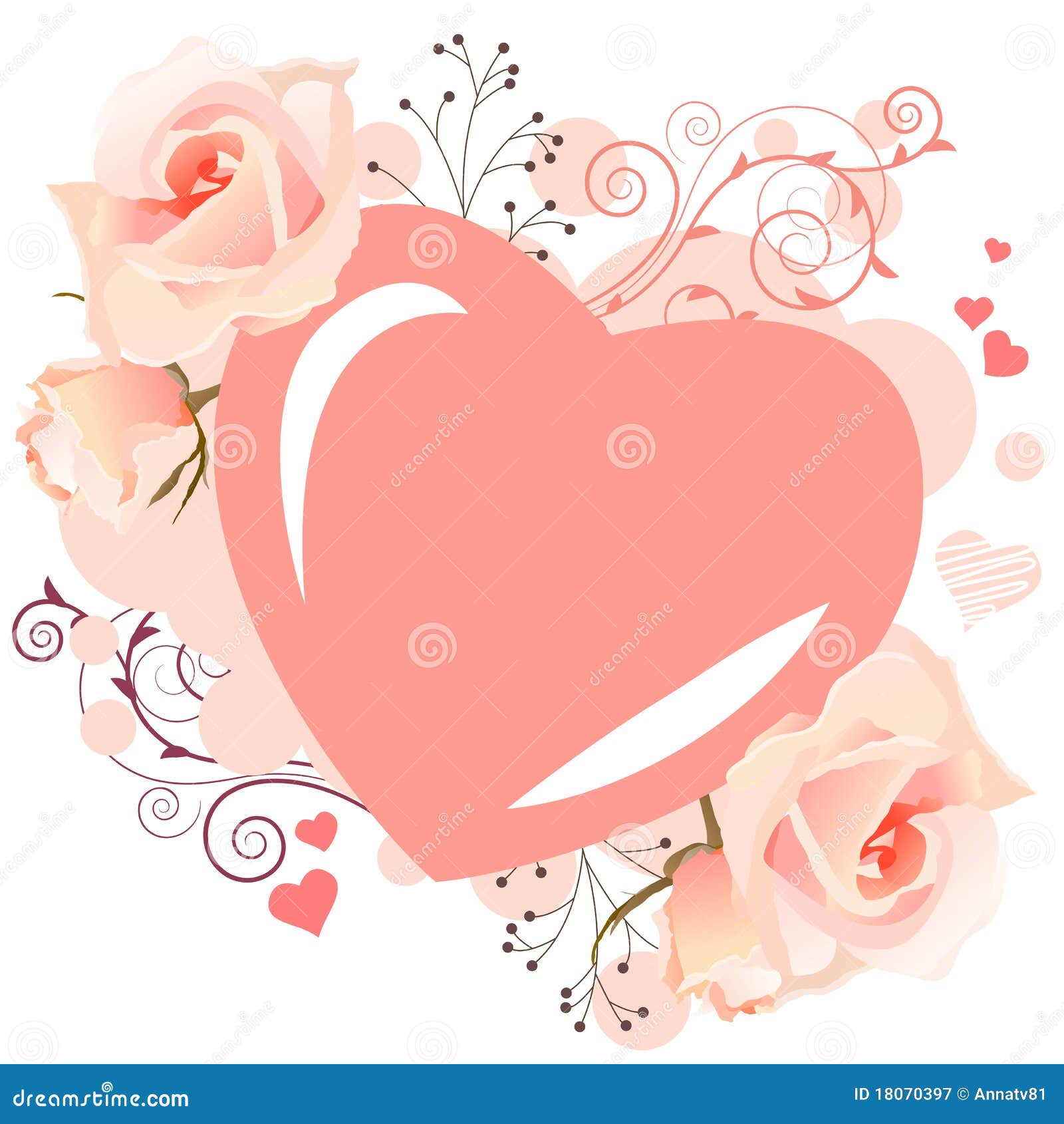 Delicate Heart-shaped Frame Stock Vector - Illustration of shaped ...