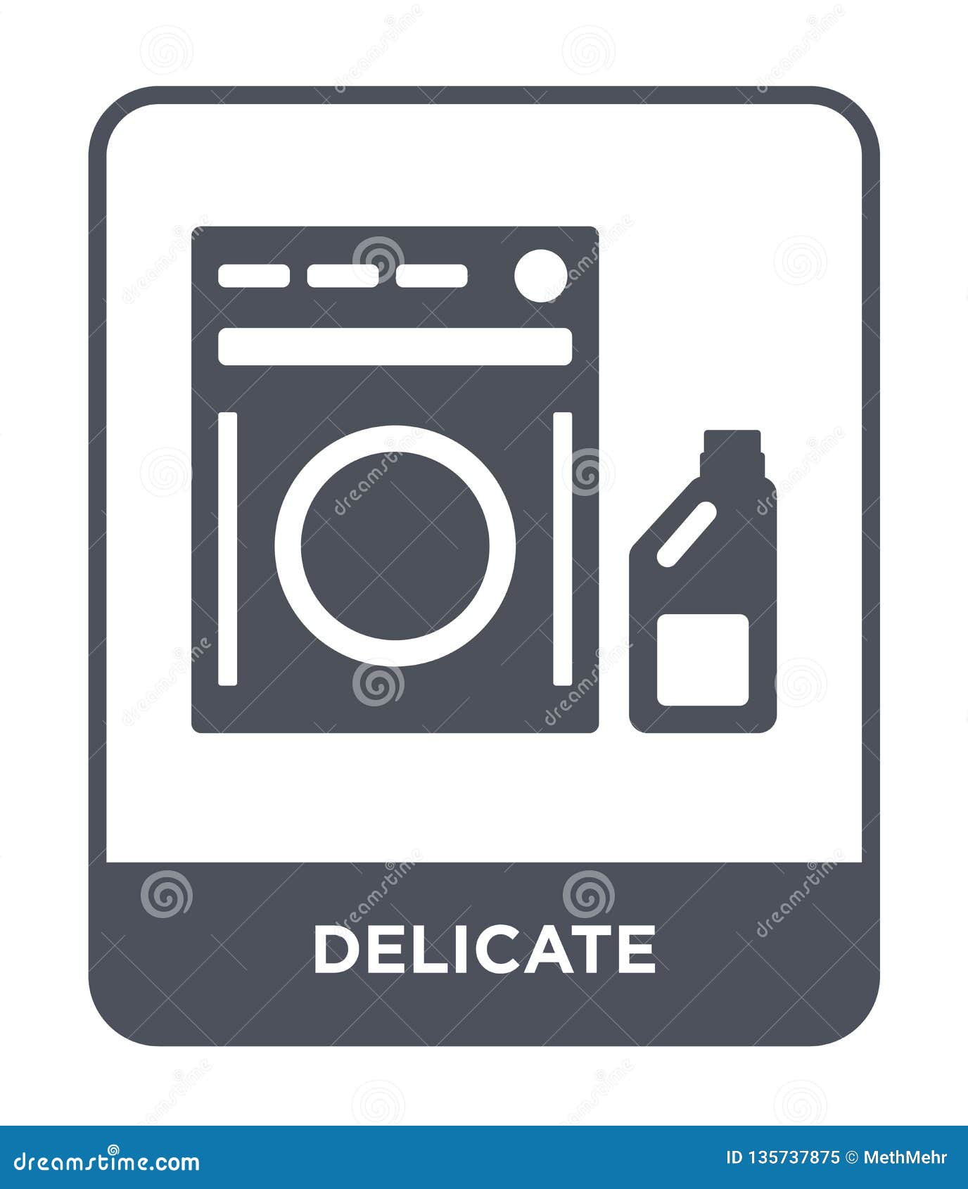 Delicate Icon in Trendy Design Style. Delicate Icon Isolated on White ...
