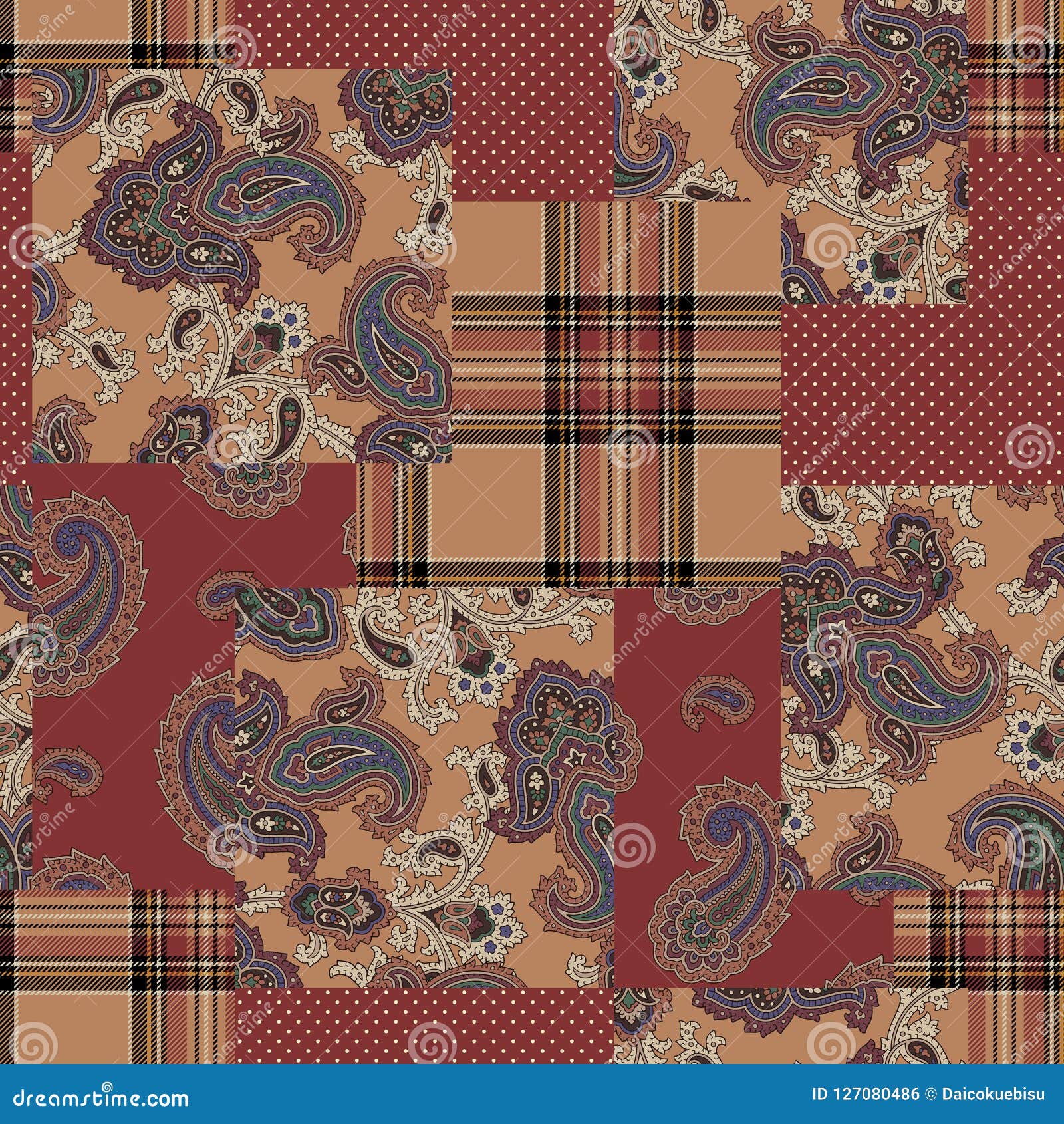 Delicate, Illustration Pattern of Beautiful Paisley Stock Vector ...