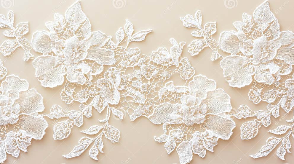 Delicate Lace Pattern on a Neutral Background, Honoring Lacework Day ...