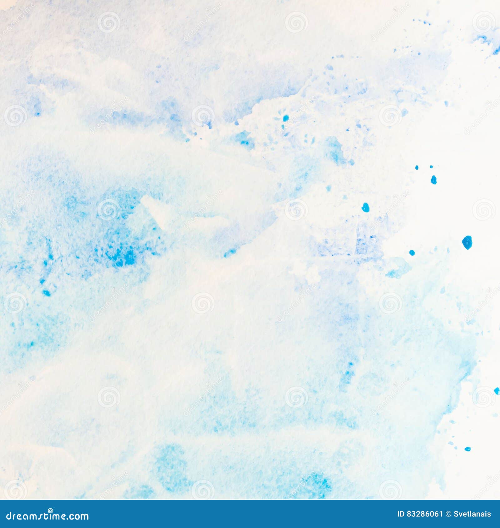 Delicate Light Blue Splash Watercolor Abstract Texture, Background ...