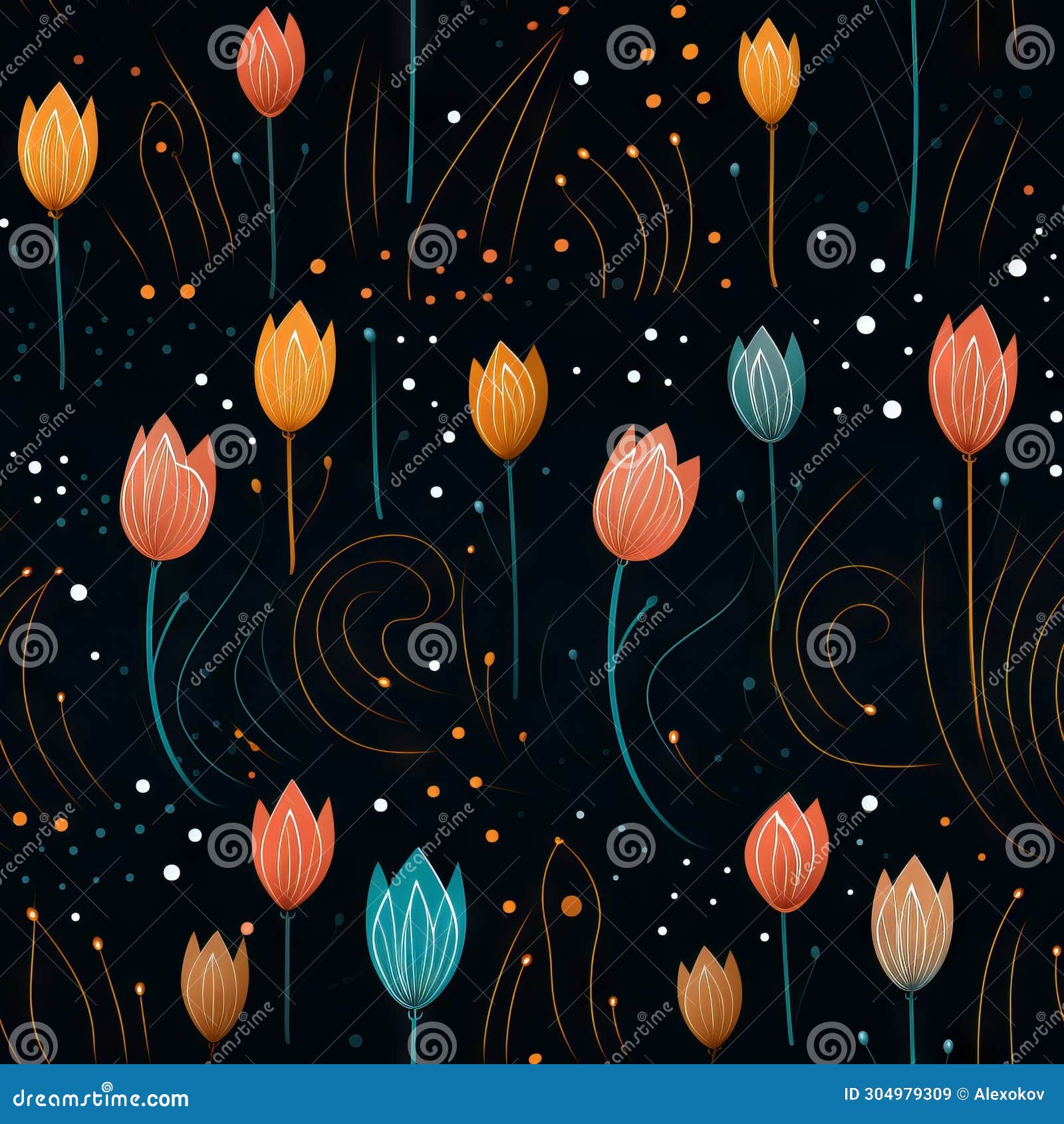 Delicate Line Drawing Of Snapdragon Flowers For Floral Bouquet Poster ...