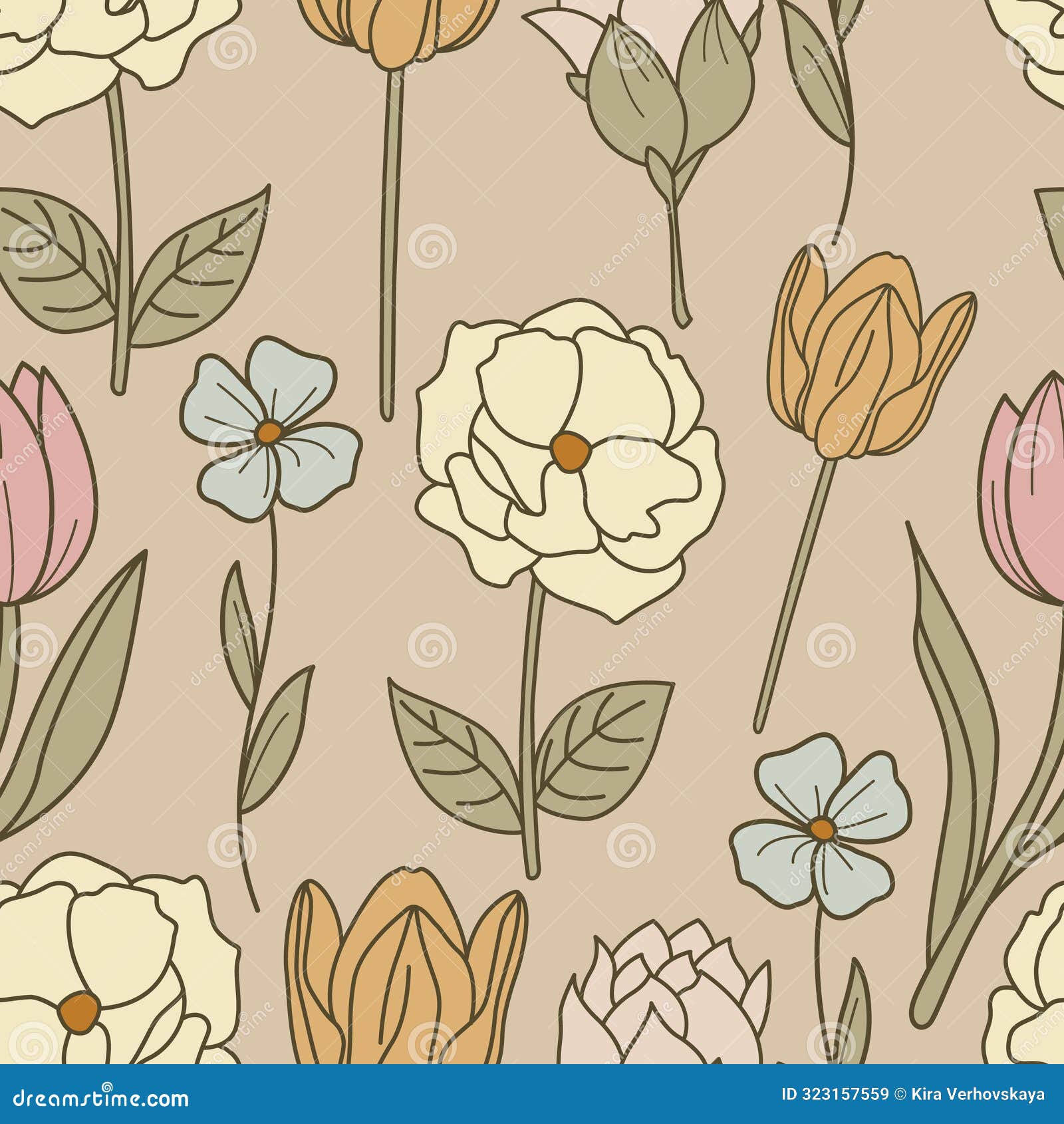 Delicate Line Art Vector Pattern Design Stock Vector - Illustration of ...