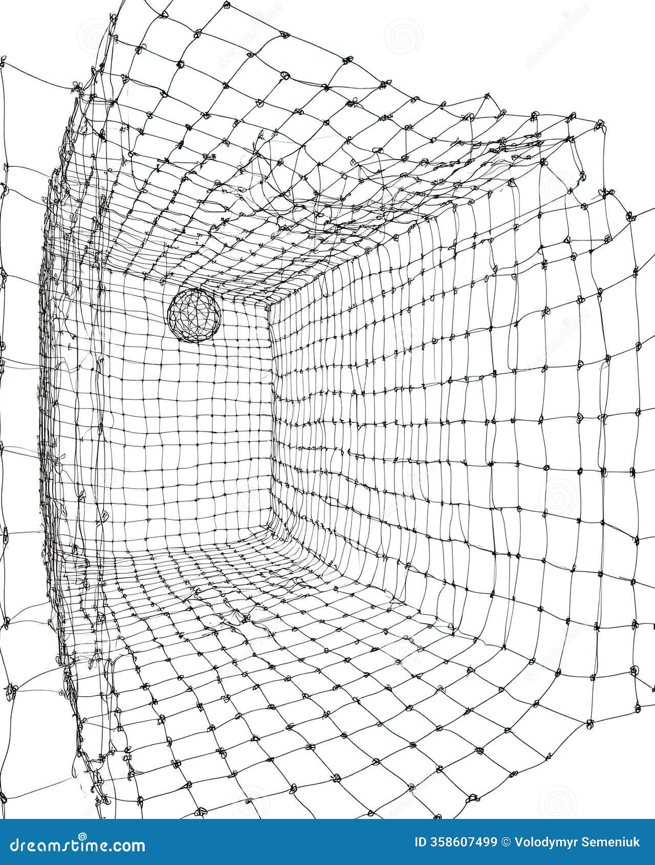 Falling Object Caught in a Net in a Minimalistic Abstract Design Stock ...