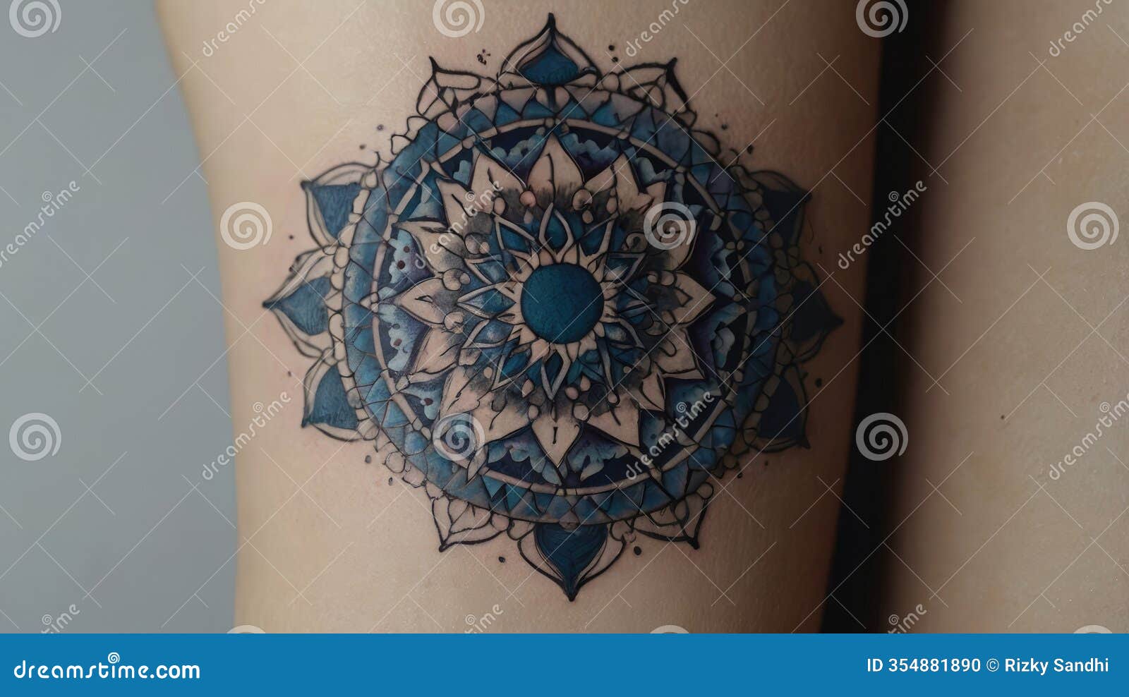 Delicate Mandala Tattoo Design Stock Photo - Image of undefined, hand ...