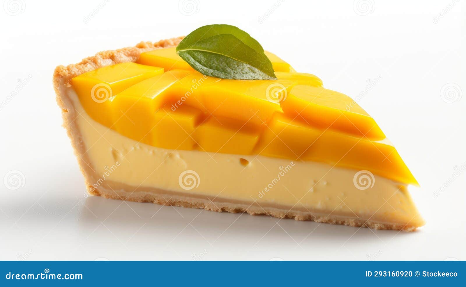 Delicate Mango Pie Slice with Precise Detailing and Clear Edge ...