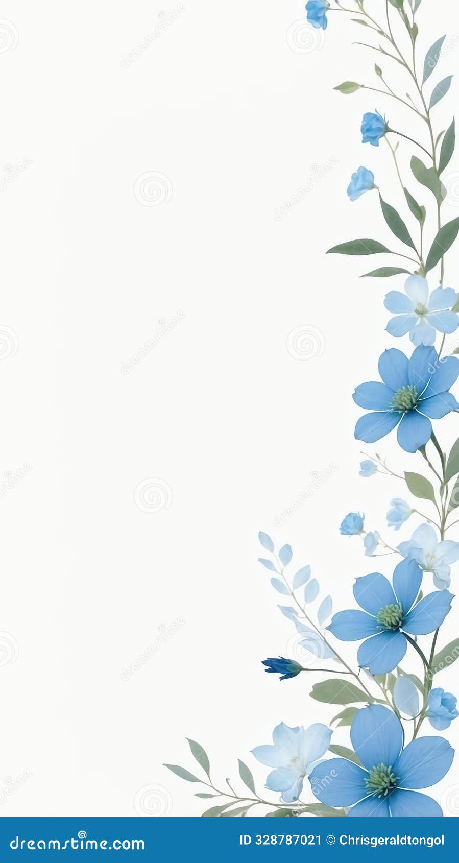 A Delicate Minimalist Narrow Floral Pattern Border Sty Ai Generated ...