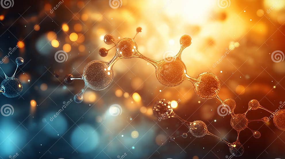 Delicate Molecules Dancing Gracefully in an Ethereal Stock Photo ...