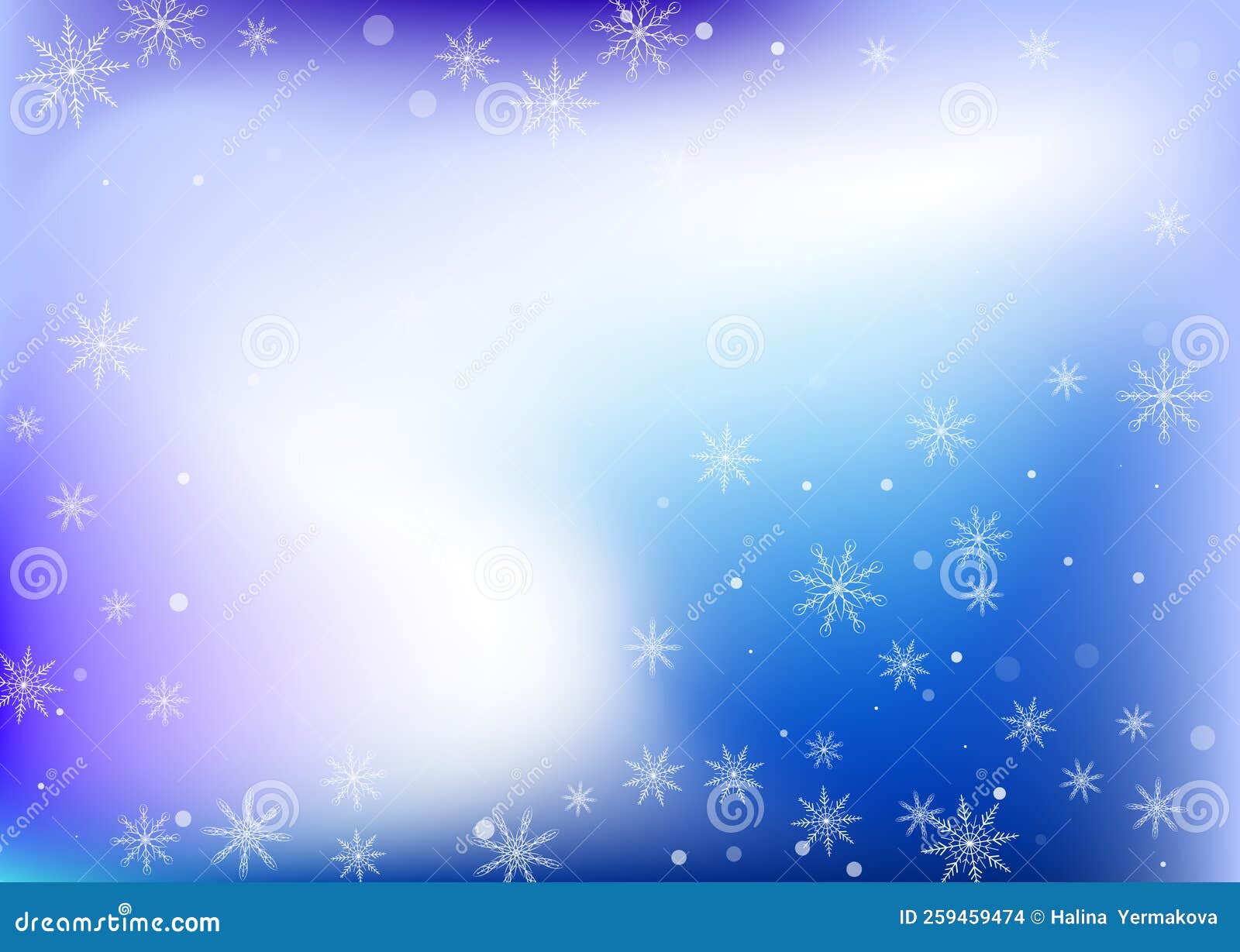 Snowflakes. Snow, Snowfall. Falling Scattered White Snowflakes on a ...