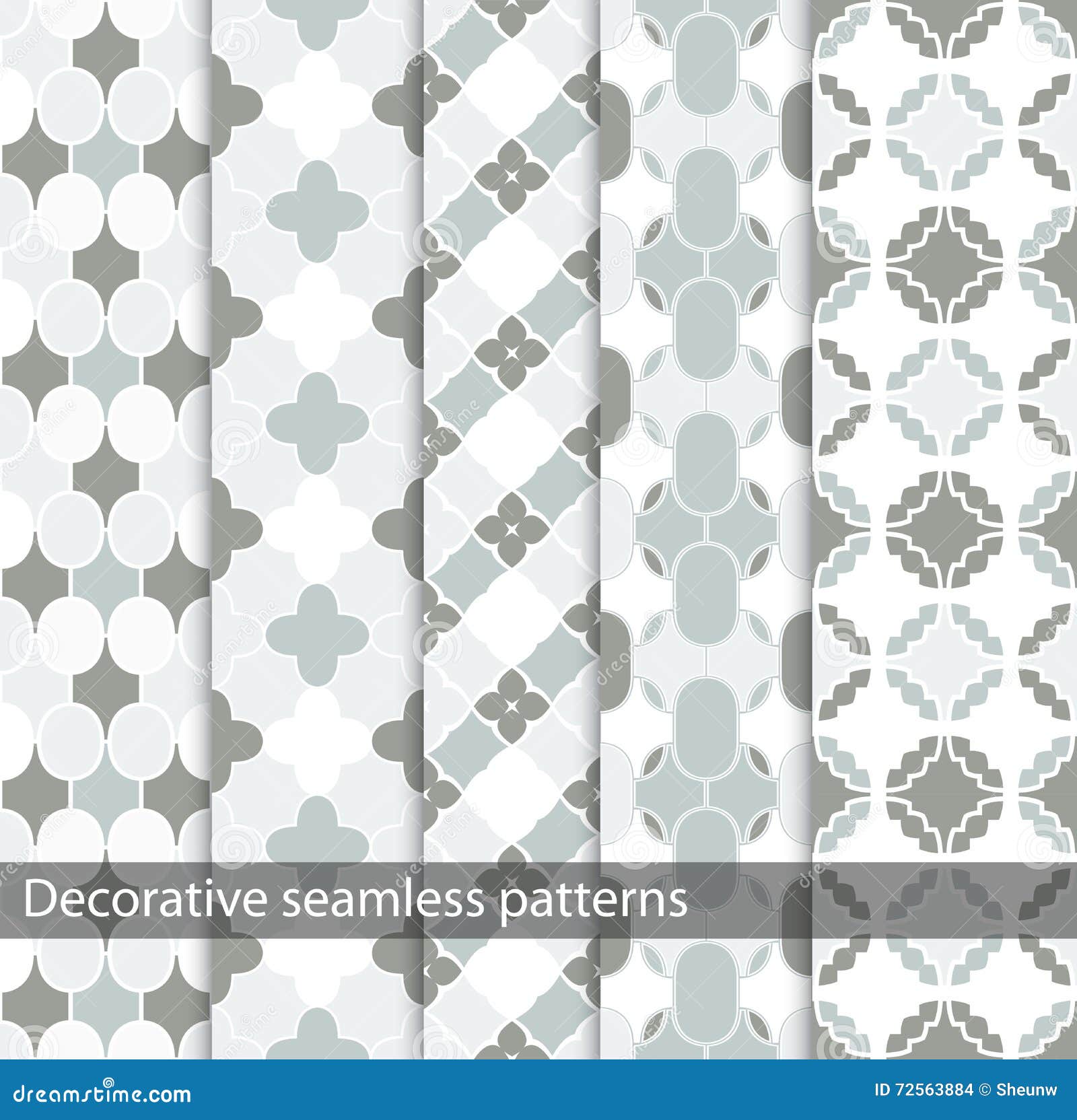 Delicate Ornamental Patterns - Seamless. Stock Vector - Illustration of ...