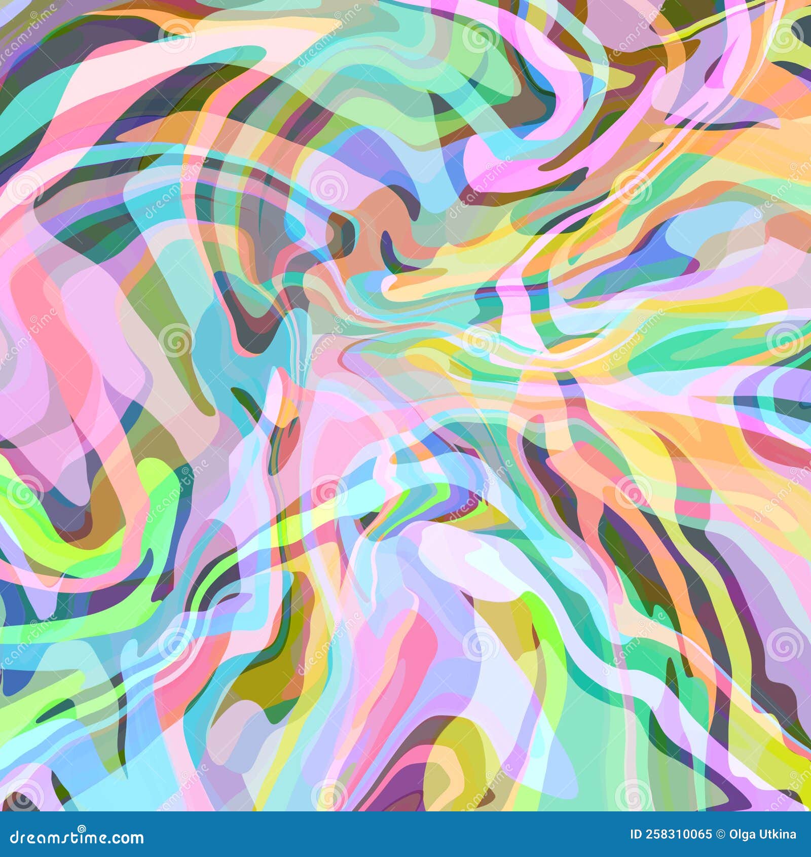 Delicate Pastel Color Wavy Stripes Layered Marbled Pattern Stock ...