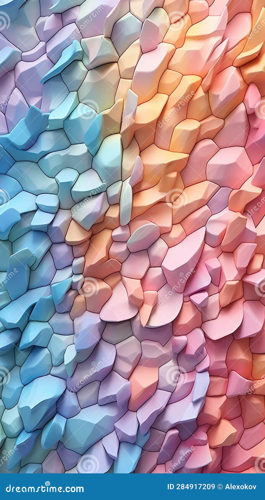 Delicate Pastel Mosaic Arrangement AI Generated Stock Image - Image of ...