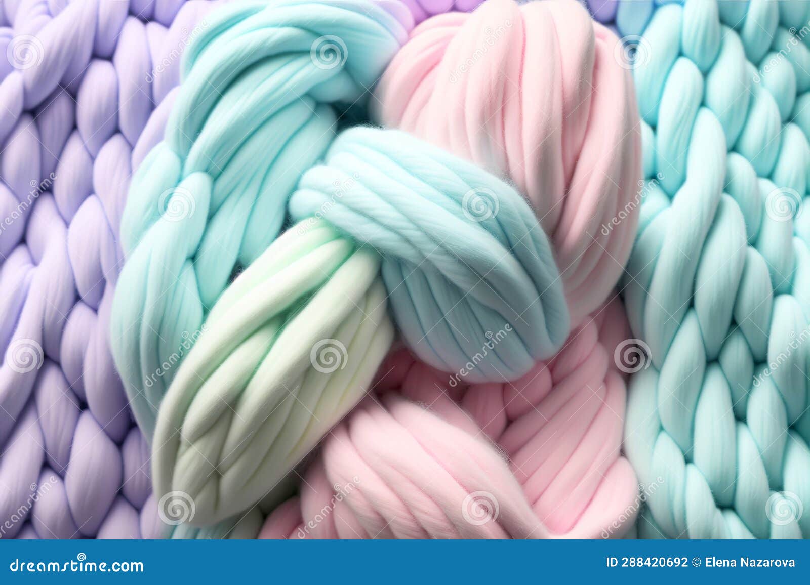 Delicate Pastel Yarn for Knitting. Twisted Threads Abstract Background ...