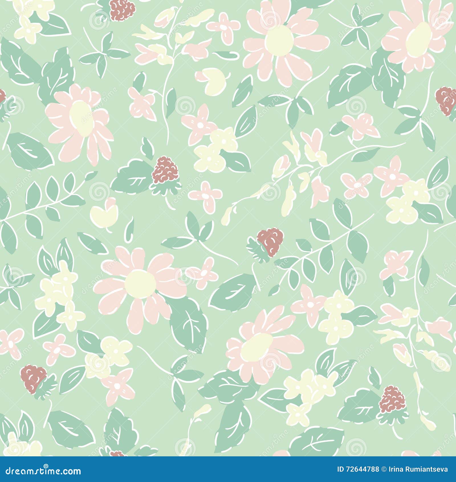 Delicate Pattern in Small Flower. Stock Vector - Illustration of ...