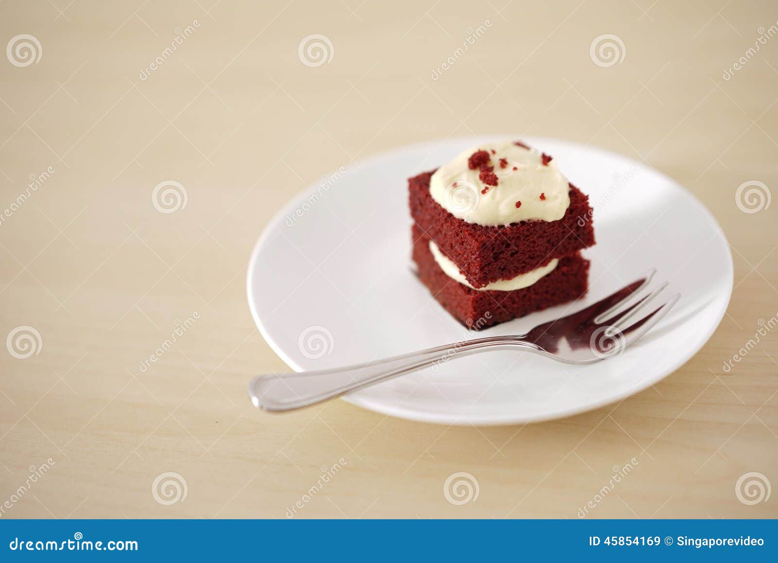 Delicate Piece of Small Chocolate Cake with Shallow Depth of Field ...