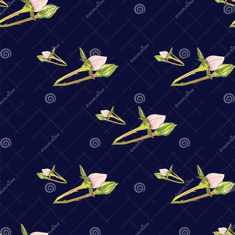 Delicate pink rosebud stock vector. Illustration of illustrations ...